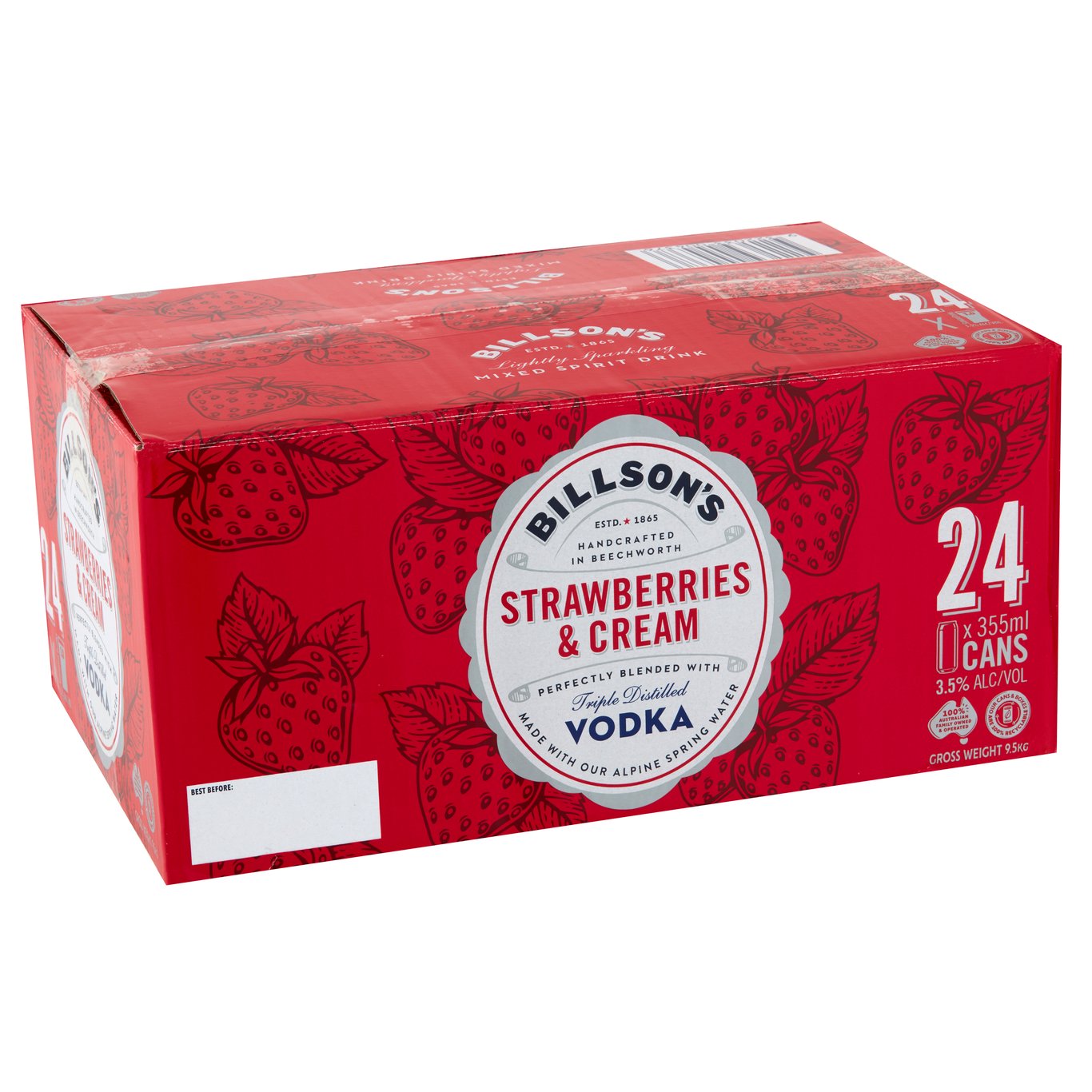 Buy Billson's Vodka Strawberry & Cream 355ml Online @Lowest Price