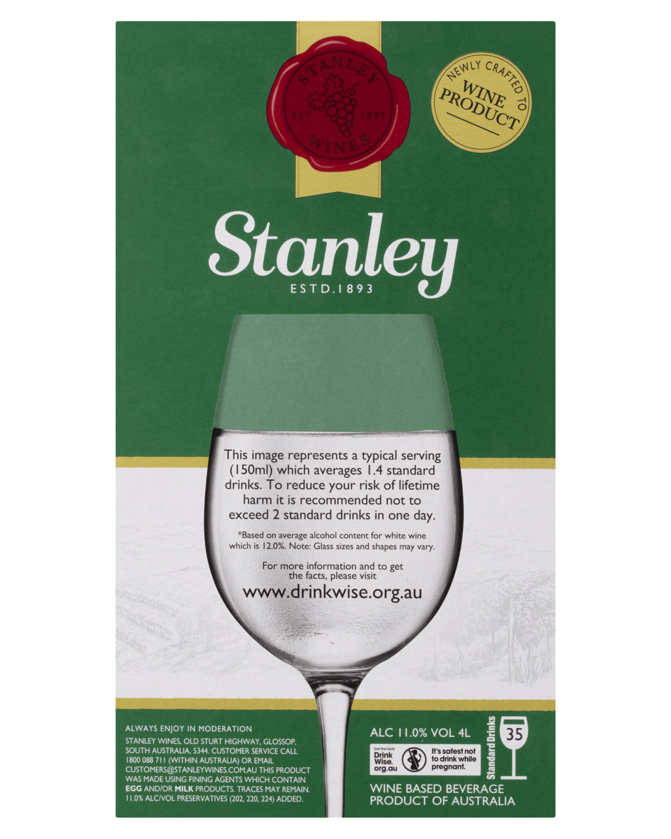 Buy Stanley Classic Dry White Cask 4l Online @Lowest Price