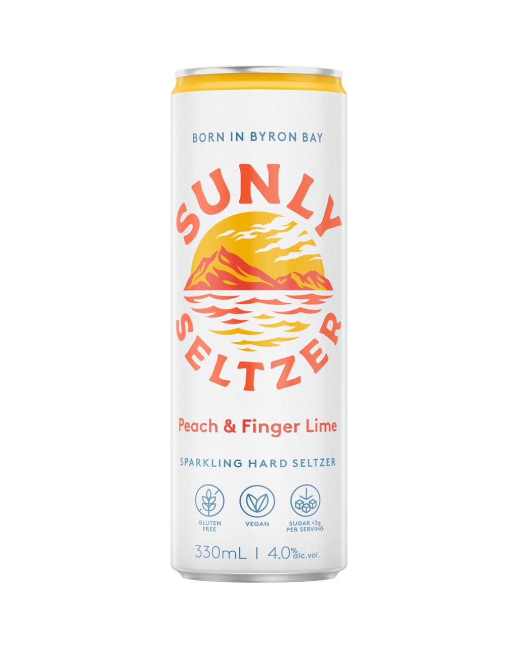 Buy Sunly Seltzer Sunly Seltzer Peach & Fingerlime 330ml Can Online ...