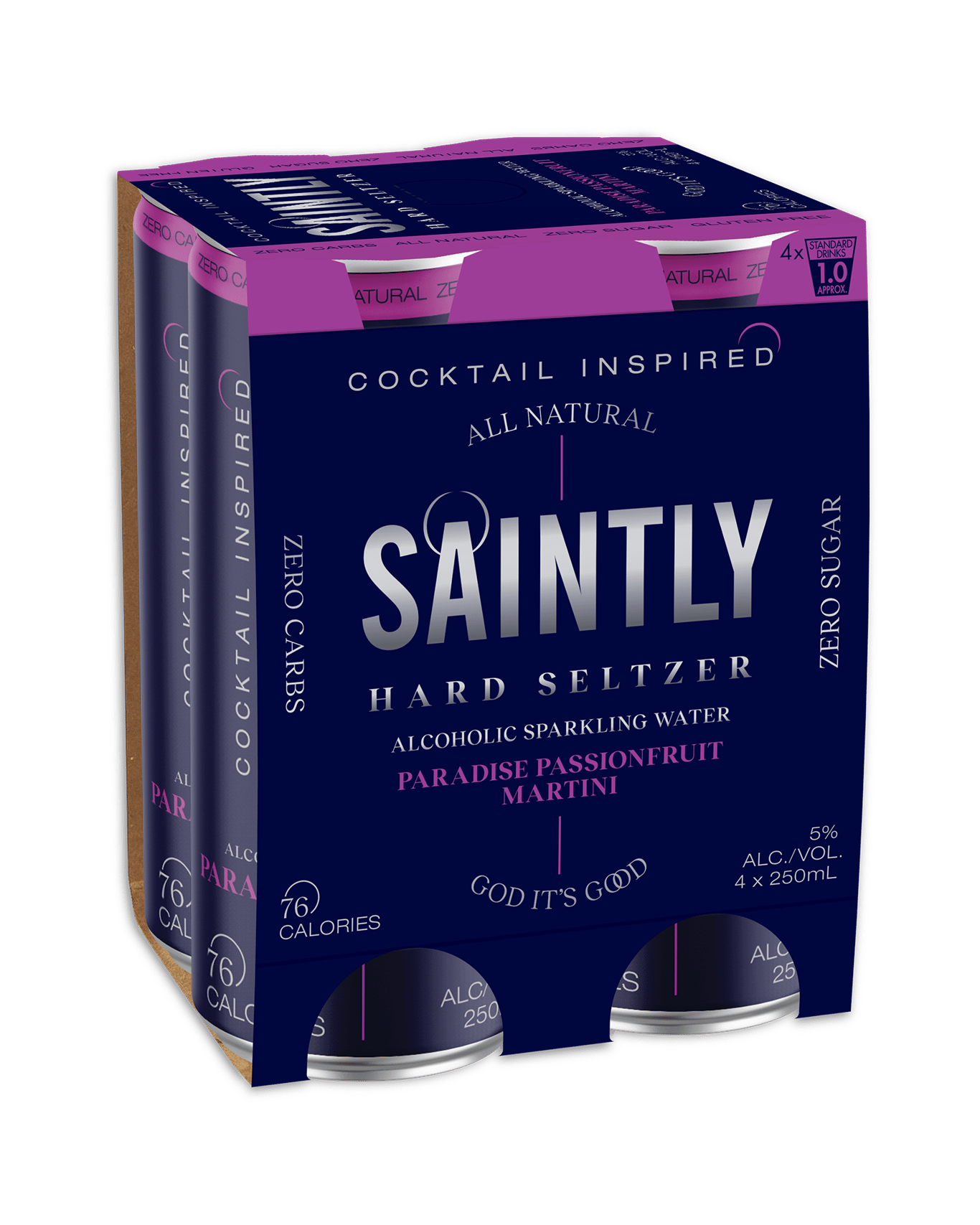 Buy Saintly Cocktail Seltzer Passionfruit Martini Can 250ml Online @Lowest Price