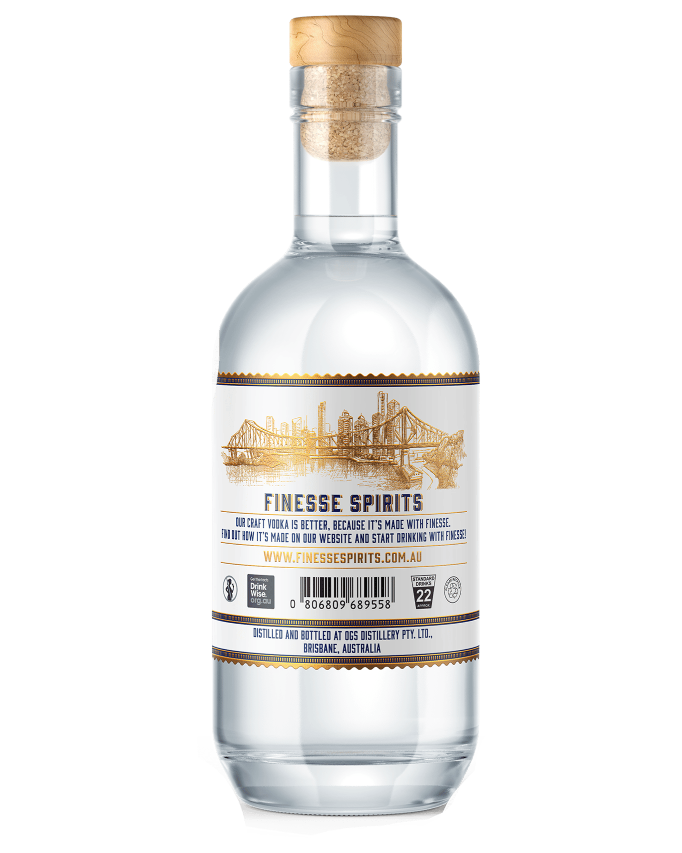Buy Finesse Spirits Gold Australian Premium Vodka 700ml Online @Lowest ...