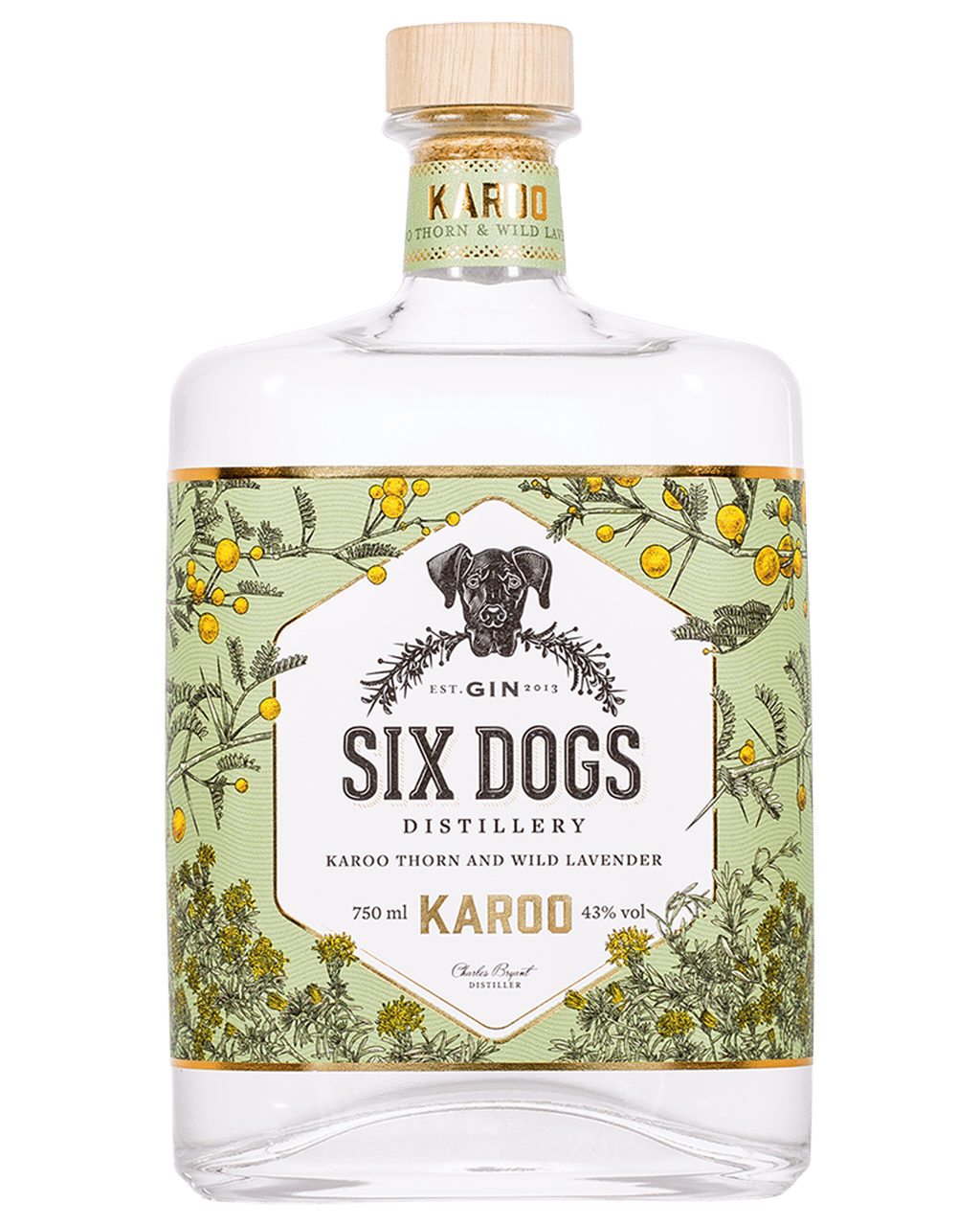 Buy Six Dogs Karoo Wild Lavender Infused Dry Gin 750ml Online (Low ...