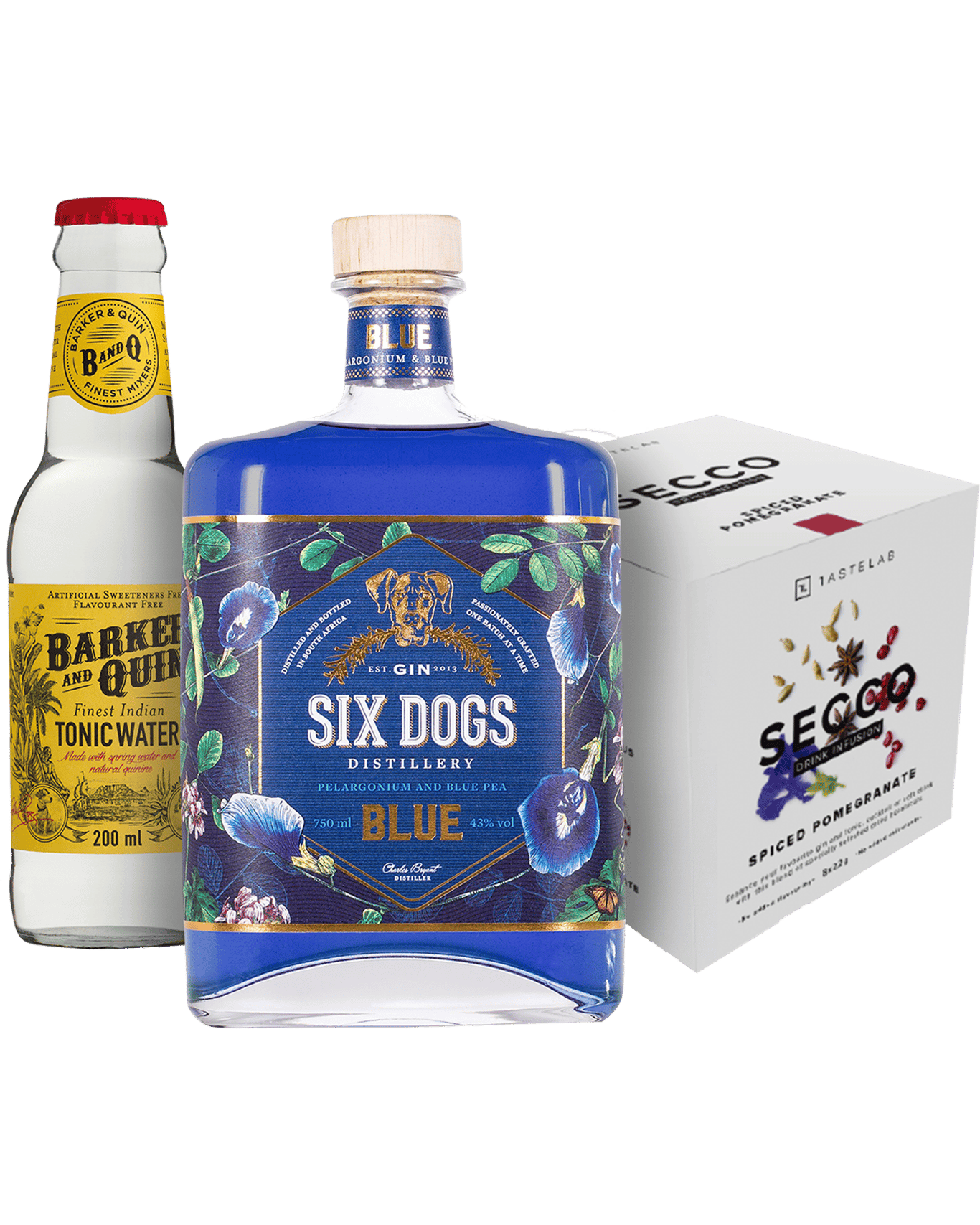 Buy Six Dogs Blue Gin Indian Tonic Secco Gift Pack Online @Lowest Price