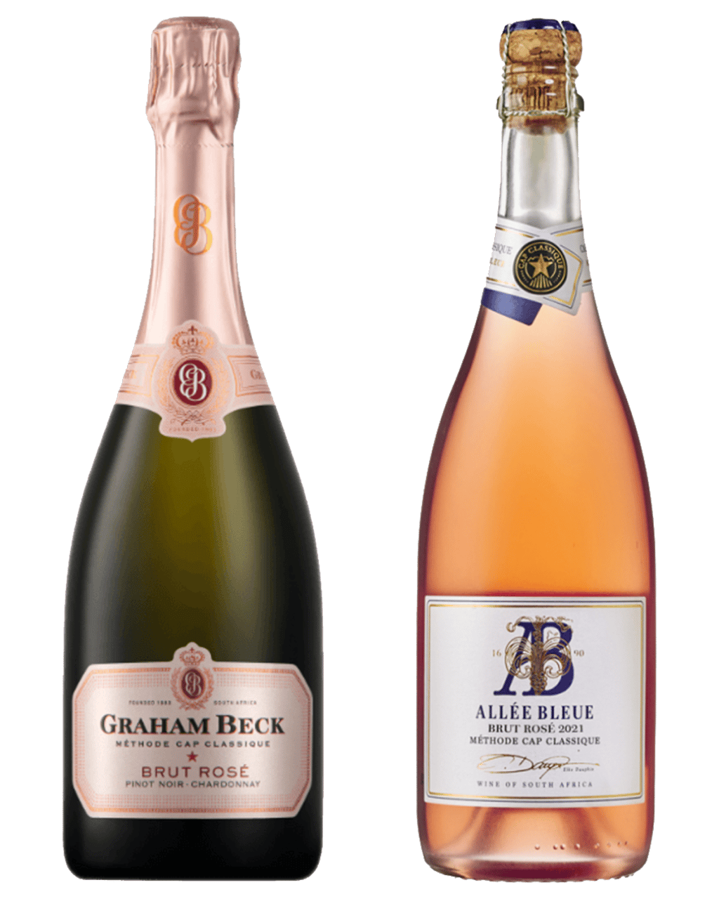 Buy Allée Bleue & Graham Beck Duo Pack - Allée Bleue Brut Rose & Graham ...