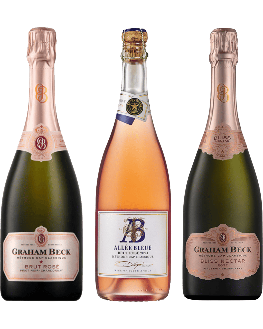Buy Allée Bleue & Graham Beck Allée Bleue Brut Rose, Graham Beck Brut ...