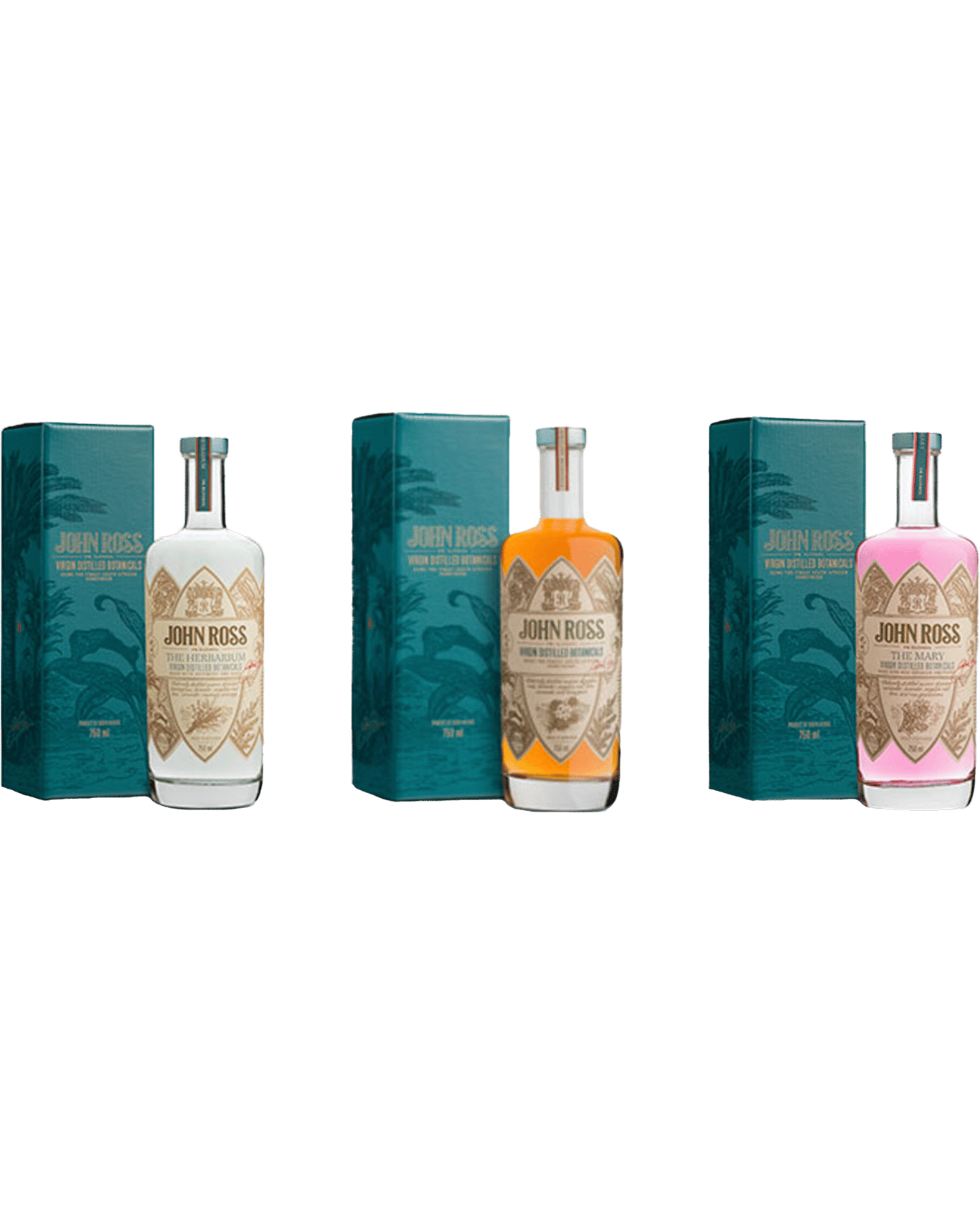 Buy John Ross The Pioneer, The Mary & The Herbarium 0% Gin Trio Pack ...