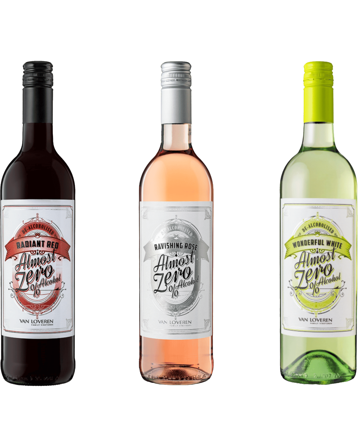 Buy Van Loveren Gift Pack Trio Non-alcoholic Almost Zero Wines, Radiant ...
