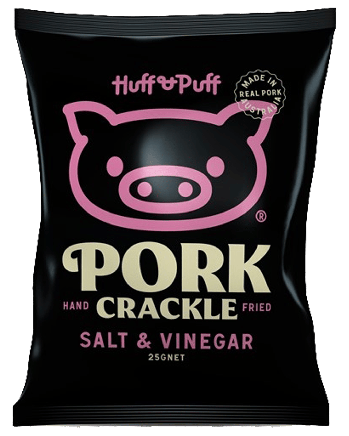 Buy Huff & Puff Salt & Vinegar Flavoured Pork Crackle (10x25g) Online ...