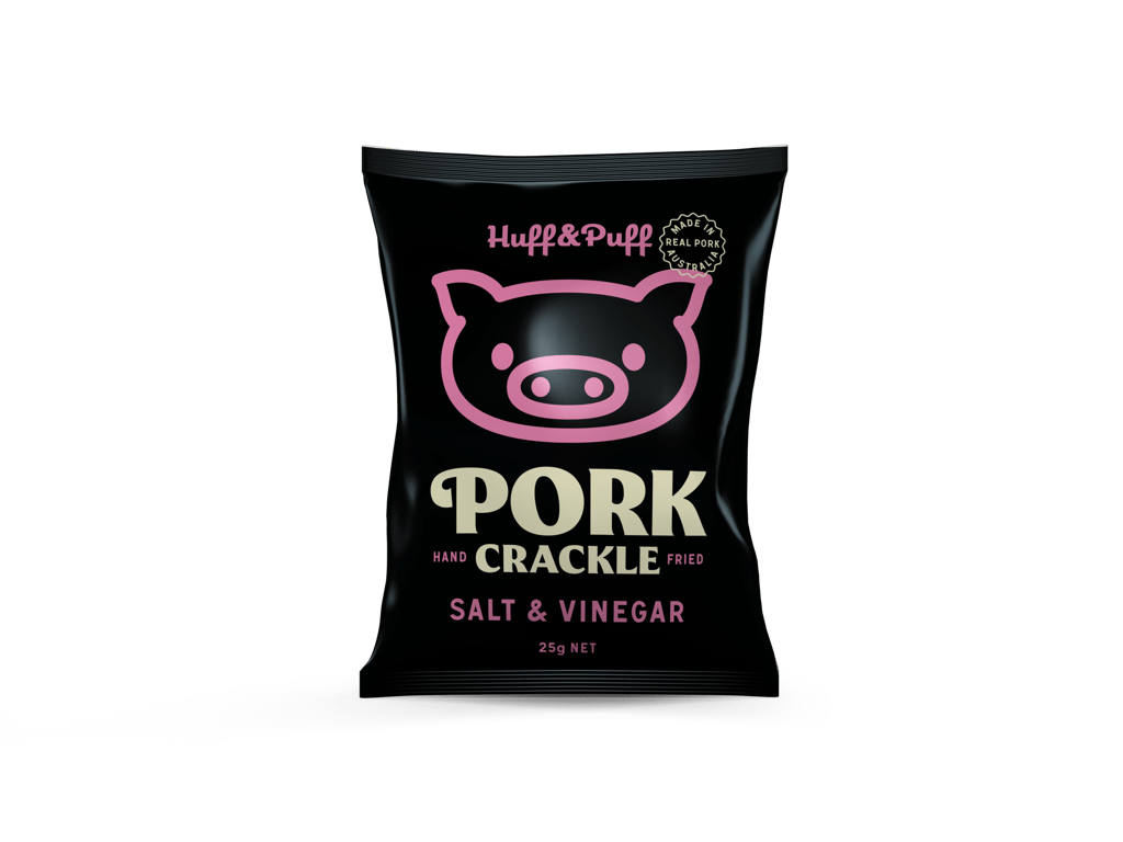 Buy Huff & Puff Salt & Vinegar Pork Crackle (36x25gr) Online @Lowest Price