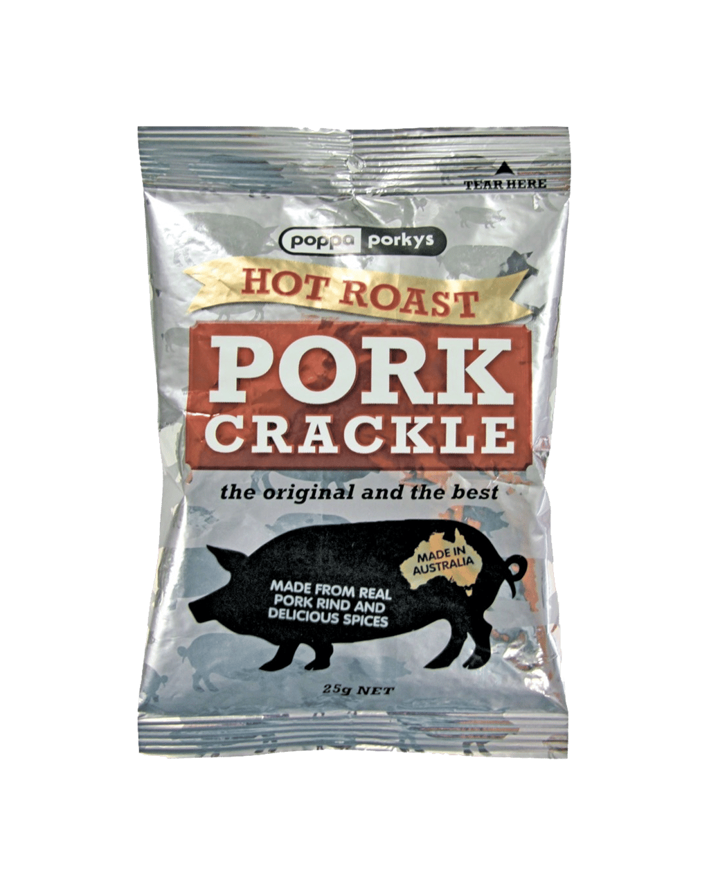 Buy Poppa Porkys Hot Roast Pork Crackle (36 X 25g) Online @Lowest Price