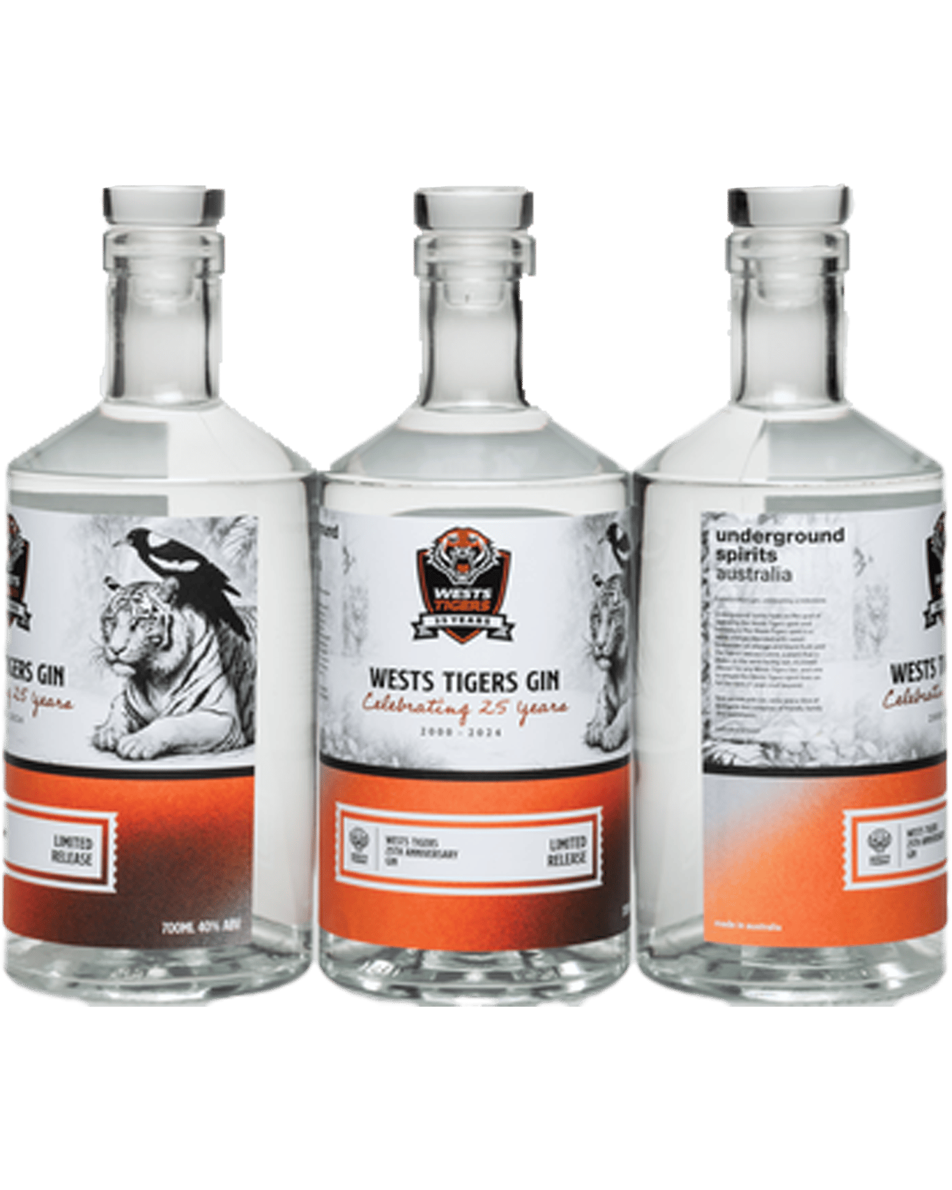 Buy Underground Spirits Wests Tigers 25th Anniversary Gin 700ml Online @Lowest Price