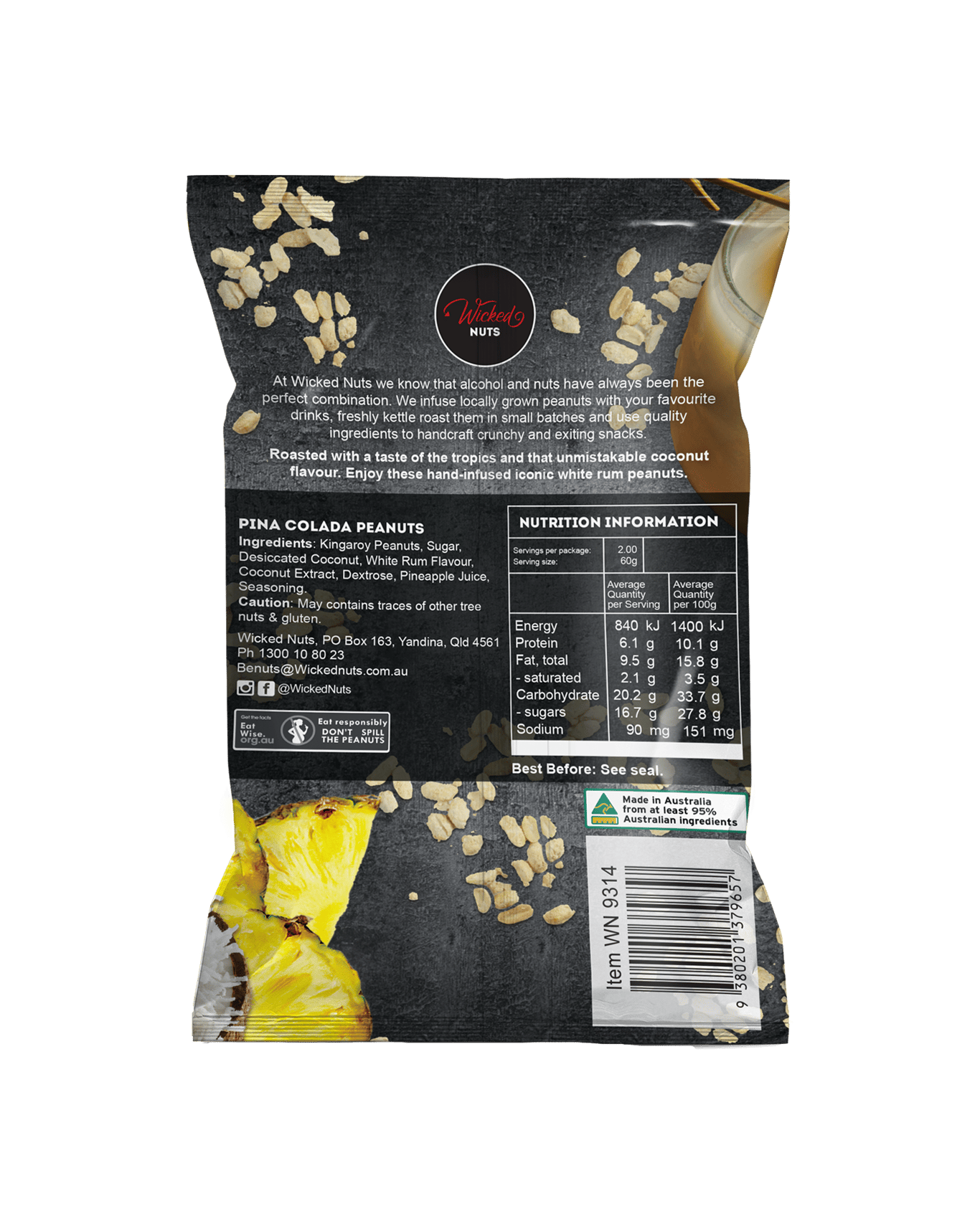 Buy Wicked Nuts Pina Colada Peanuts Online (Low Prices) from Dan Murphy's