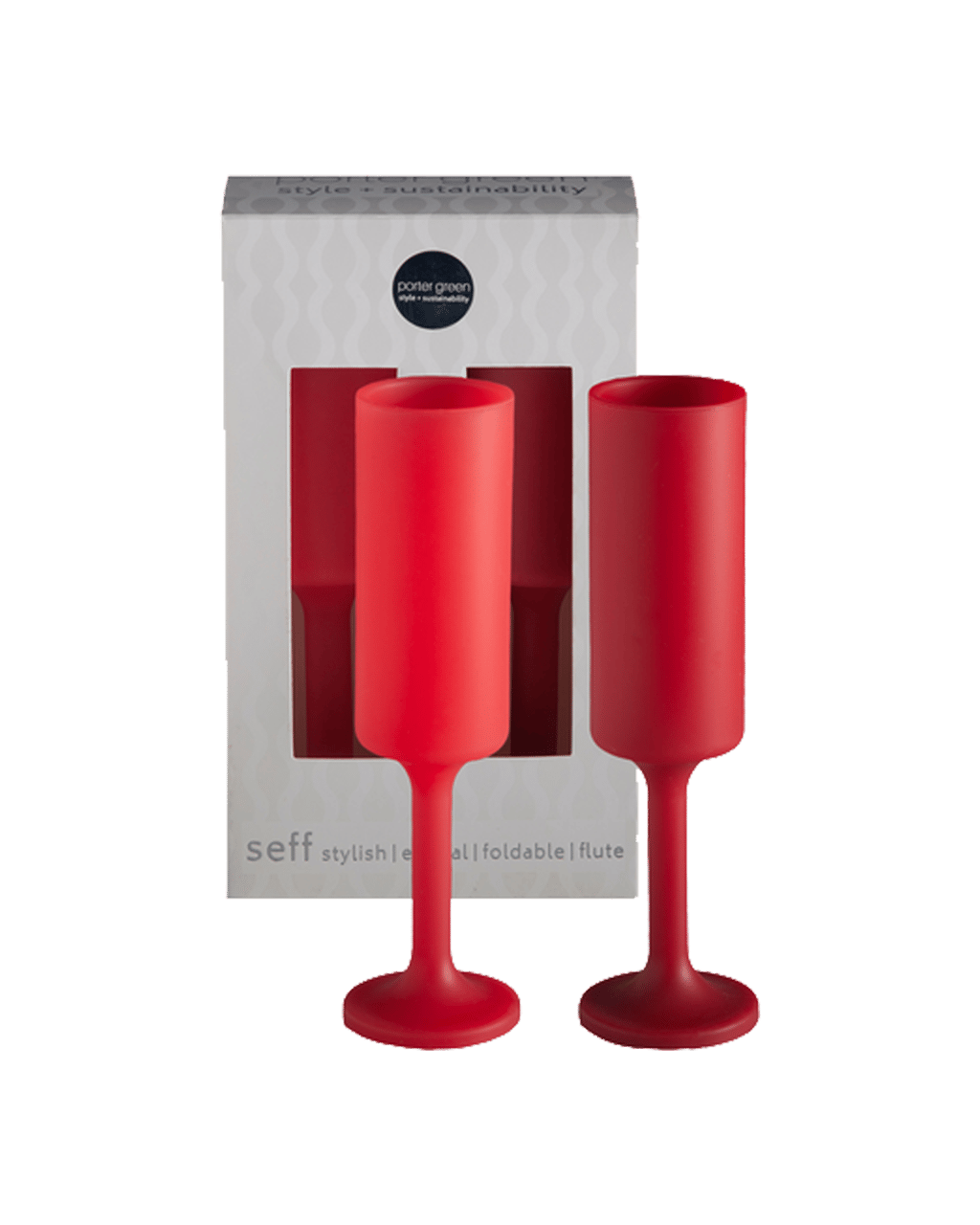Buy Porter Green Silicone Unbreakable Champagne Flute Holiday Cranberry ...