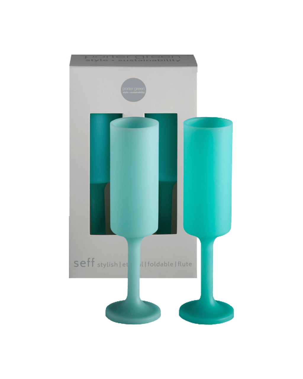Buy Porter Green Pavone - Seff - Silicone Unbreakable Champagne Flutes ...
