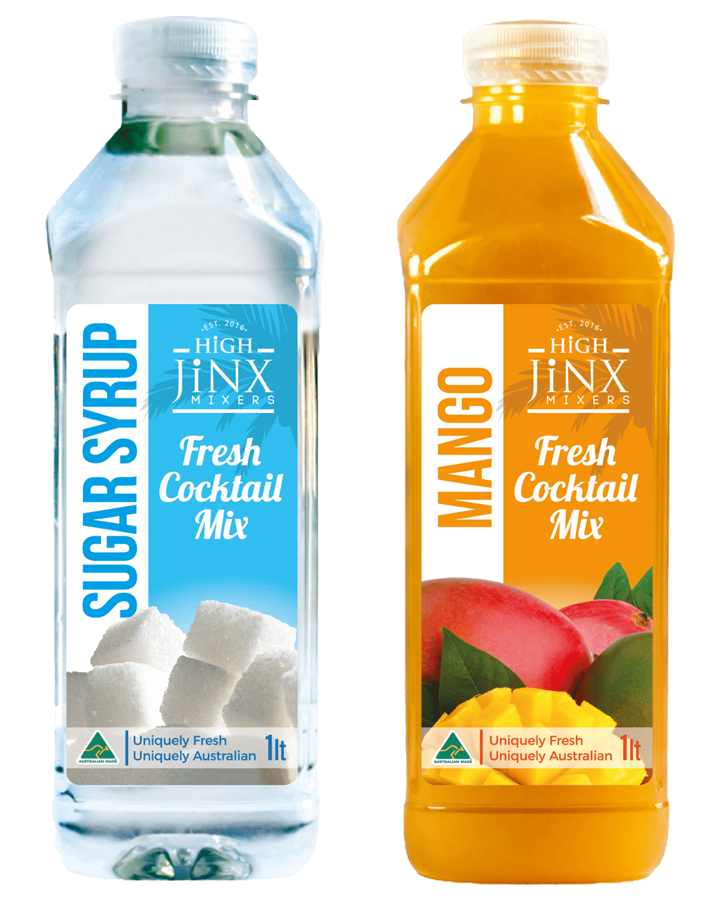 Buy High Jinx Mixers Variety 2 Pack Mango & Sugar Syrup Cocktail Mix 1l ...