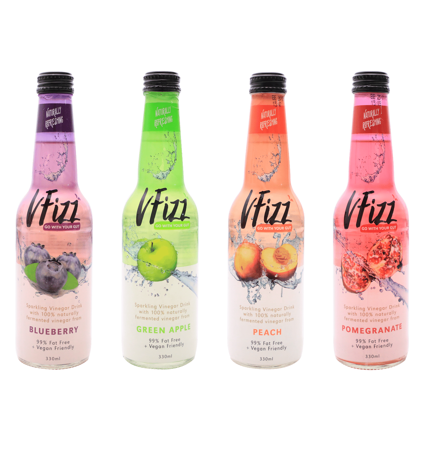 Buy V Fizz Sparkling Vinegar Drinks - Green Apple, Peach, Pomegranate ...