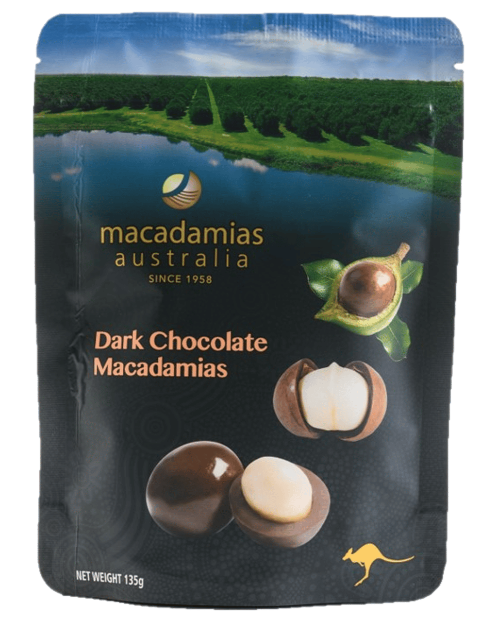Macadamias Australia Dark Chocolate Enrobed Macadamias 4 X 135G - Boozy