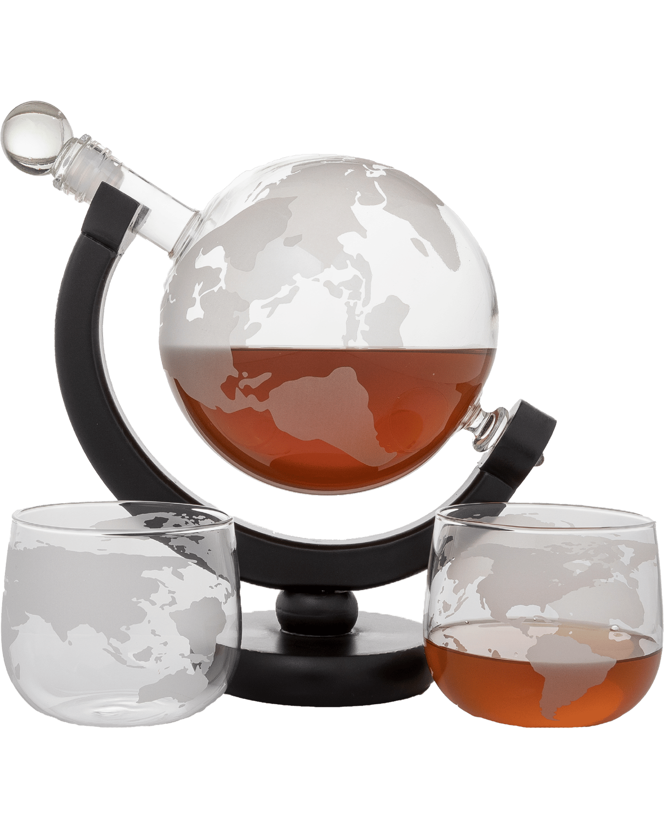 Buy Refinery Whiskey Decanter Globe And Glass 2pc Online @Lowest Price