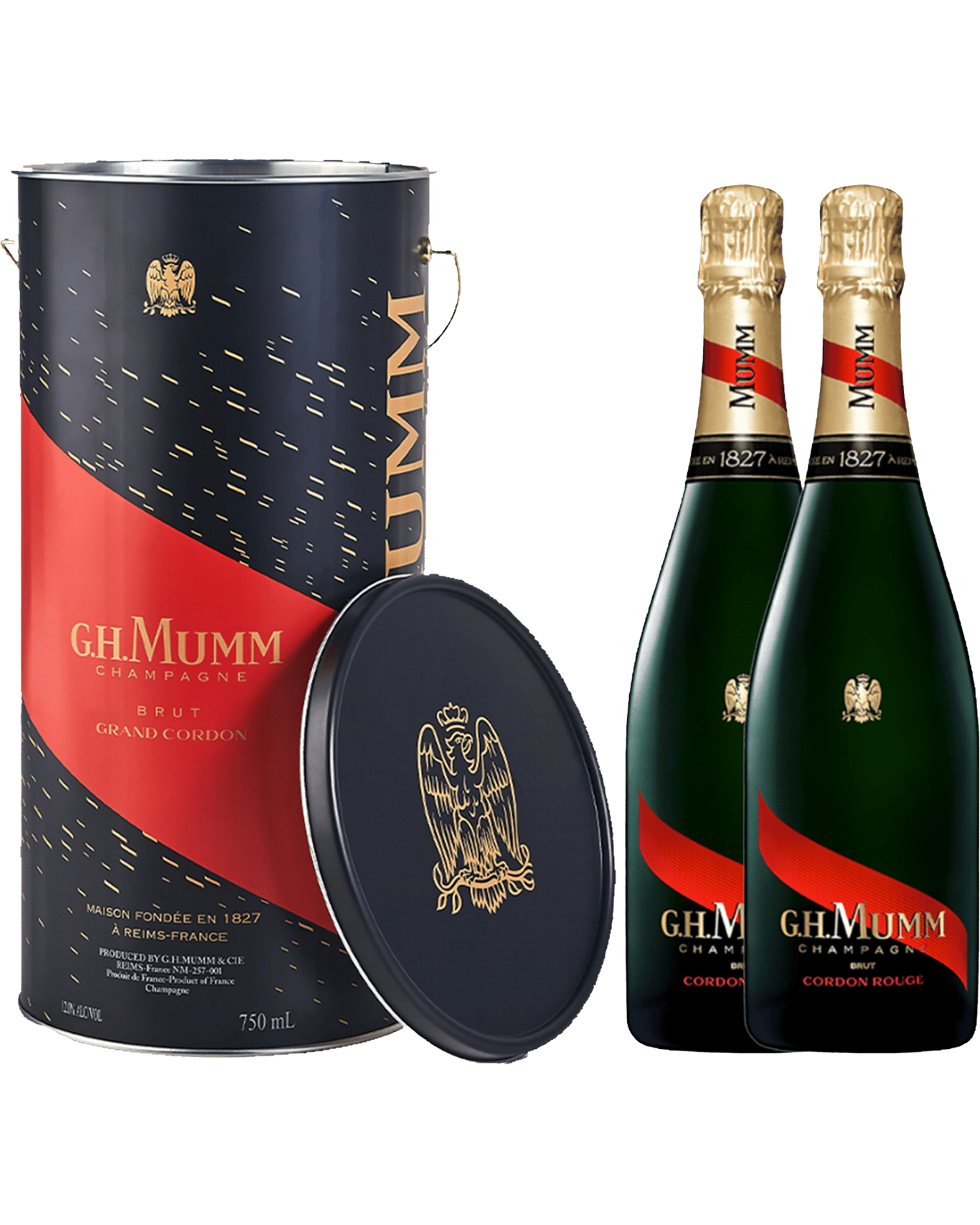 Buy Mumm Cordon Rouge Brut Nv 2 Bottle Ice Bucket Gift Tin Online ...