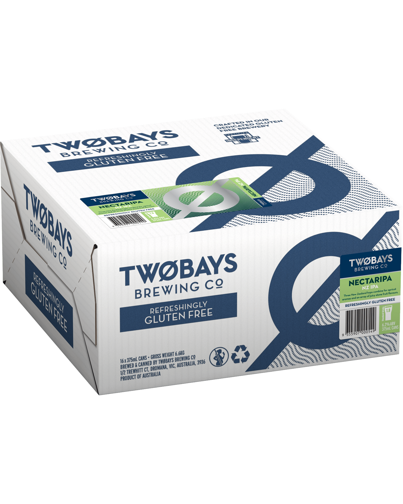 Buy Two Bays Brewing Co. Gluten Free Nectaripa Nz Ipa Cans 375ml Online ...