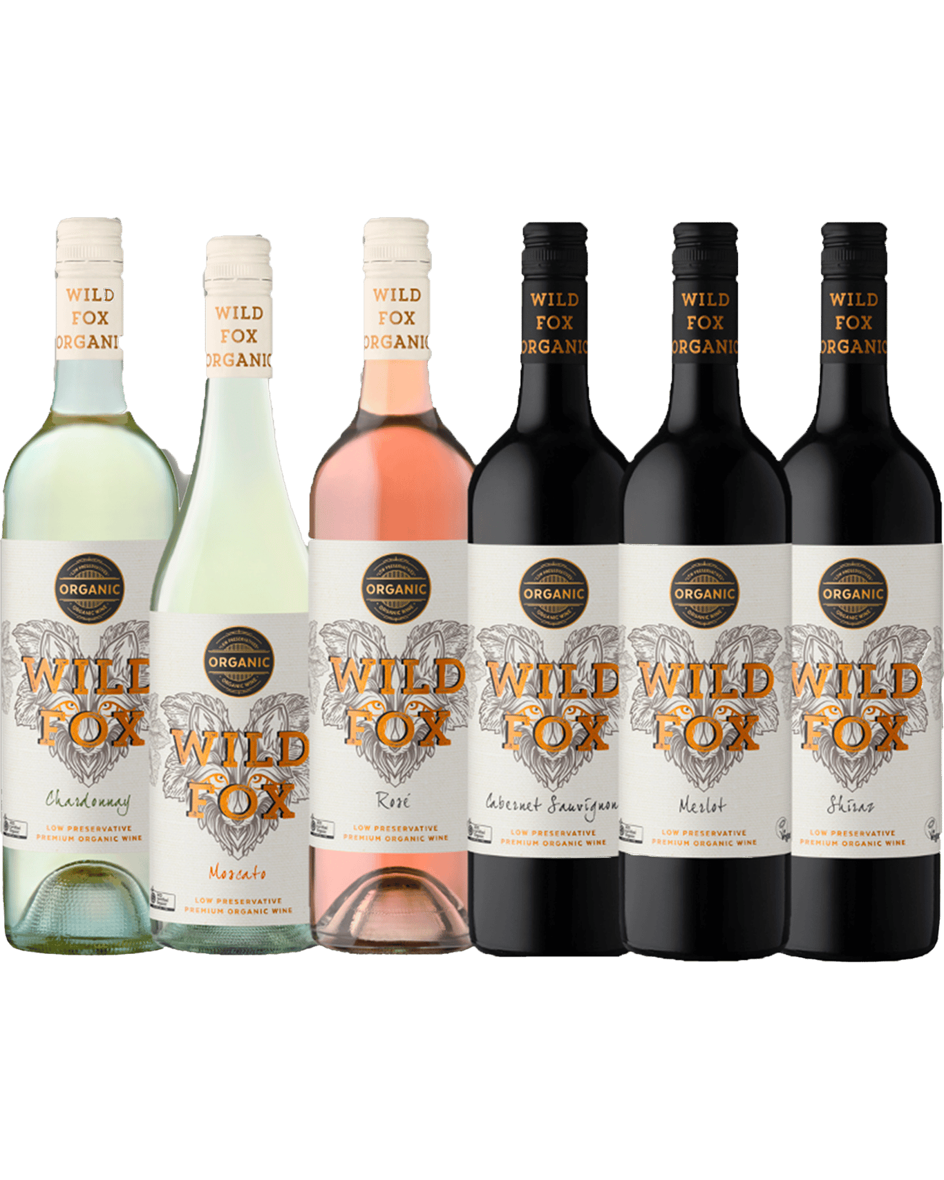 Buy Wild Fox Organic & Vegan Mixed 6 Pack Of White, Rose & Red Wines ...