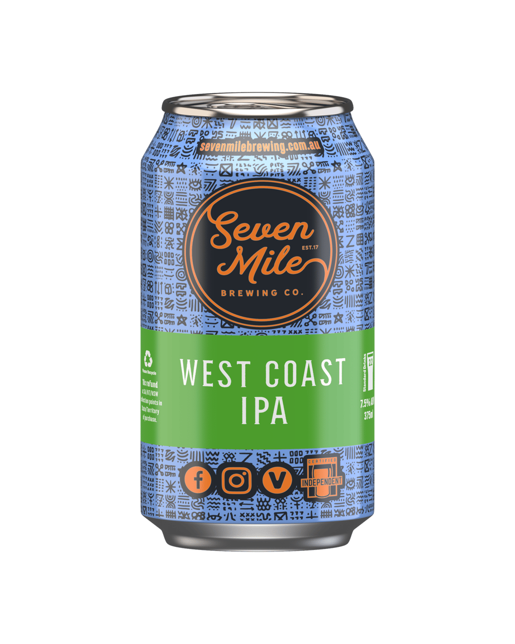 Buy Seven Mile Brewing C West Coast Ipa 375ml Online @Lowest Price