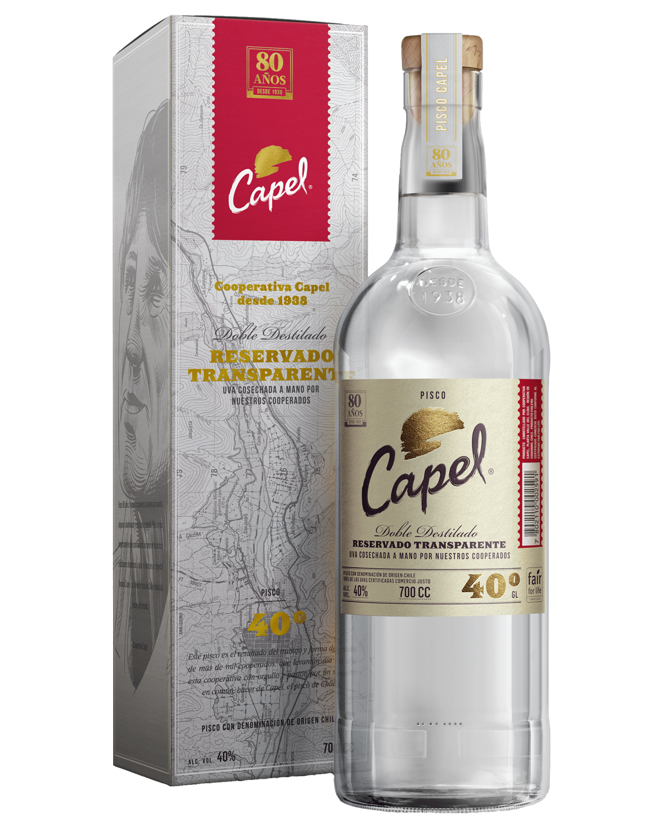 Buy Capel Pisco Reservado Transparent Double Distilled 700ml Online ...