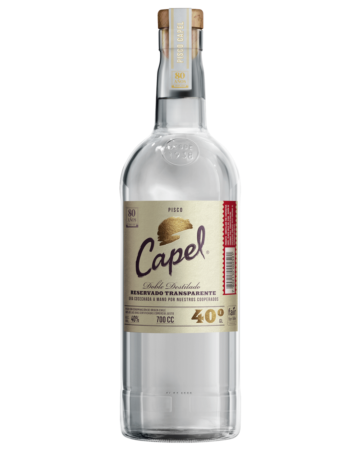 Buy Capel Pisco Reservado Transparent Double Distilled 700ml Online ...