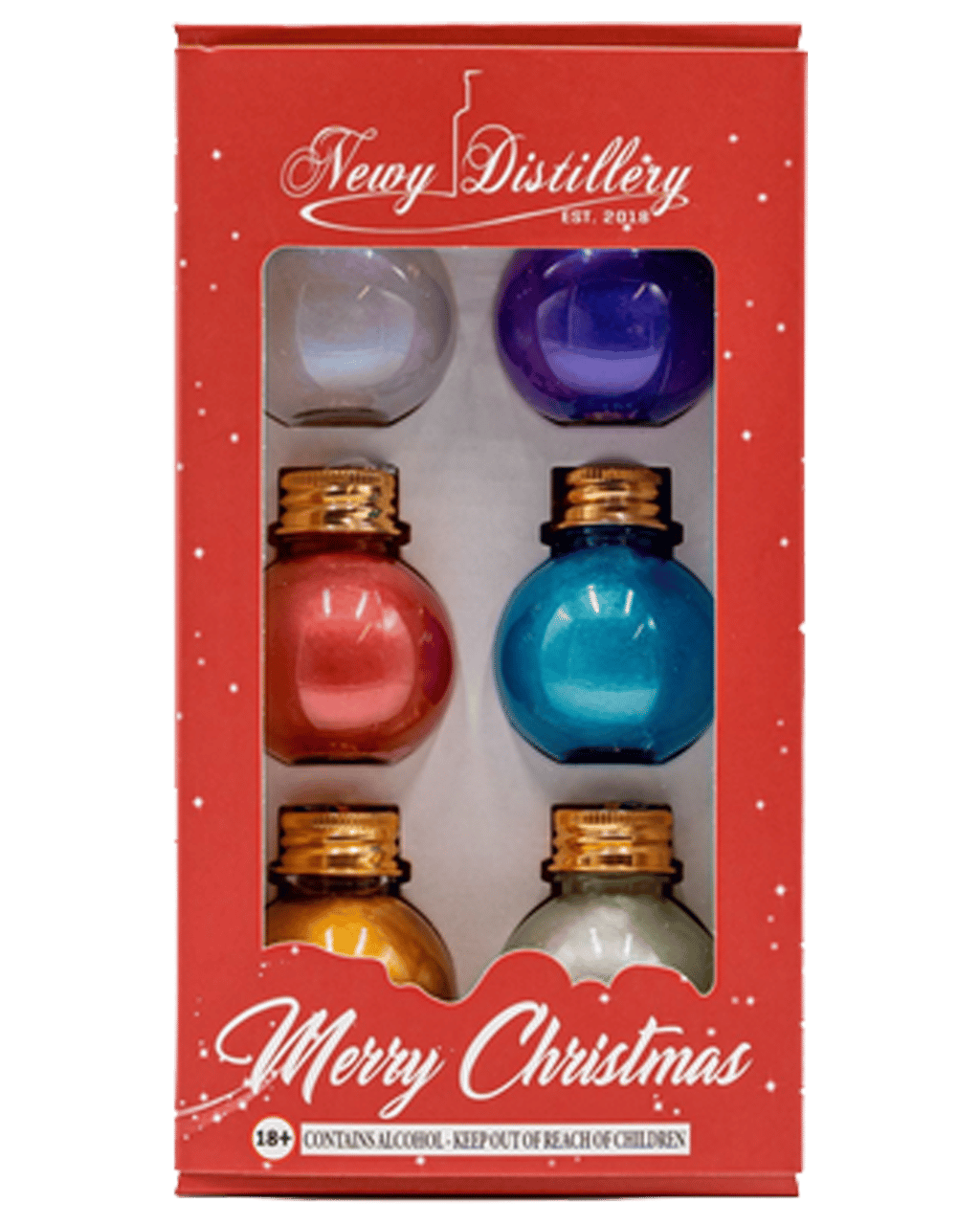 Buy Newy Distillery Christmas Dry Gin Coloured Baubles Shimmer 50ml ...