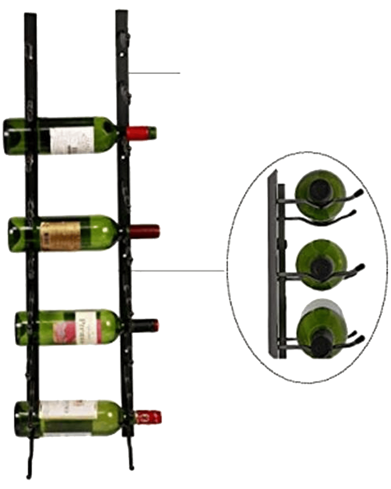 Buy Wine Rack Store One Bottle Deep Wall Mounted Wine Rack Online ...