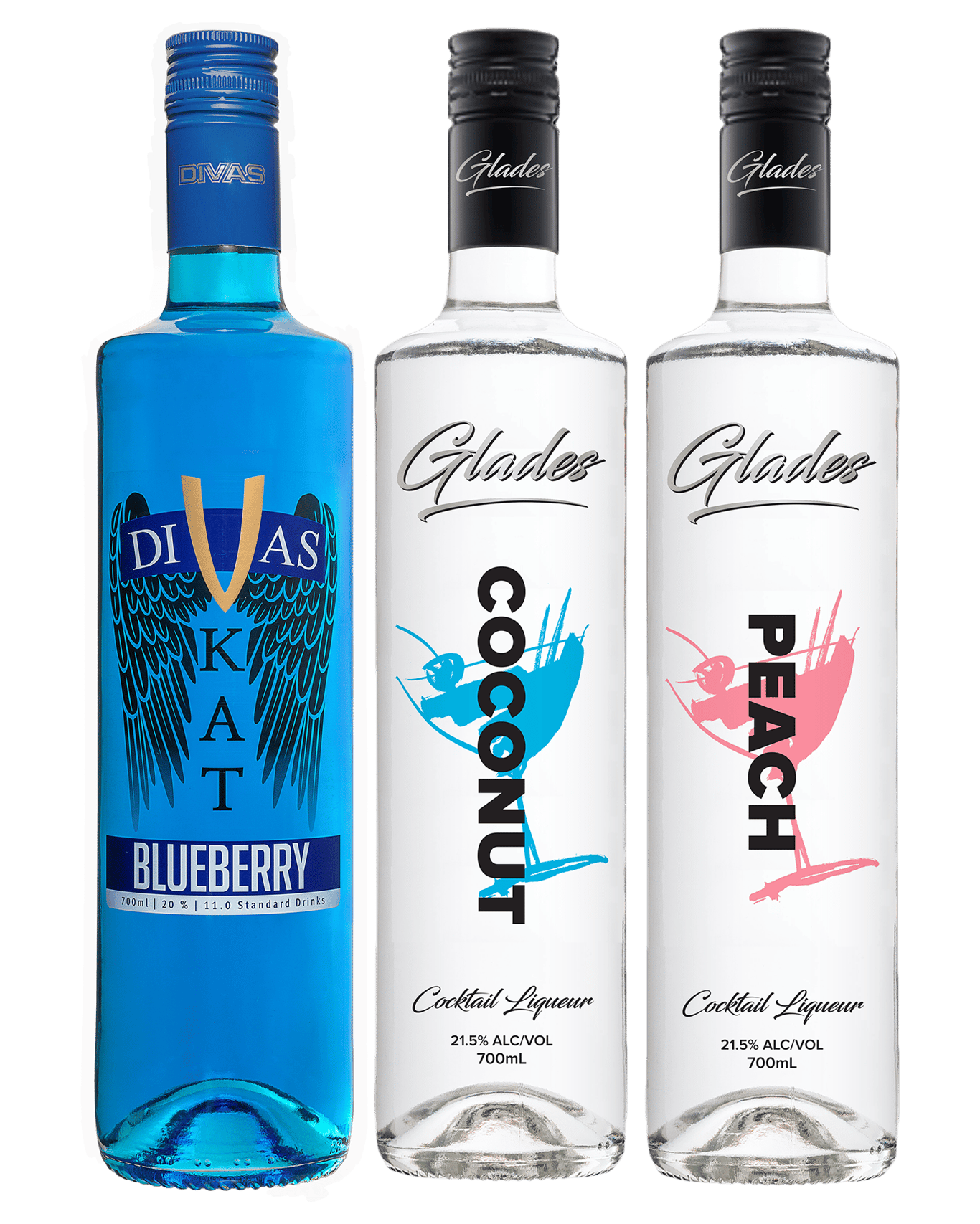 Buy Divas Vkat & Glades Mixed Cocktail Triple Pack 700ml Online @Lowest ...