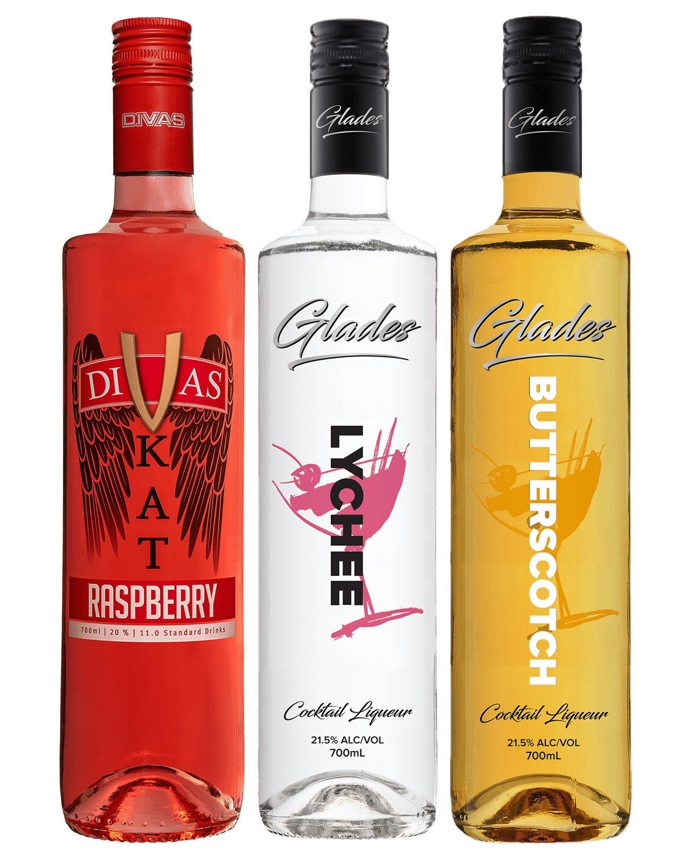 Buy Divas Vkat & Glades Mixed Cocktail Triple Pack 700ml Online @Lowest ...