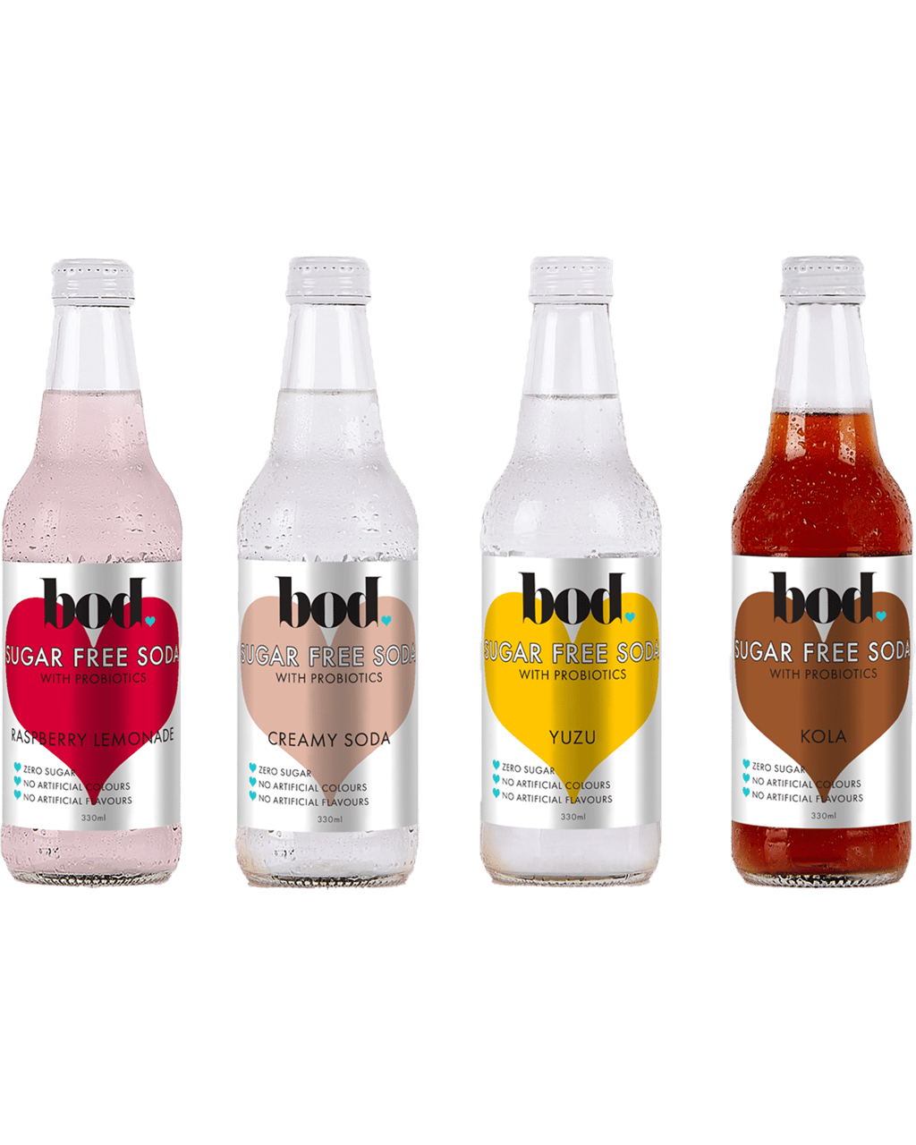 Bod Sugar Free Probiotic Soda Mixed Dozen 12 X 330mL - Boozy