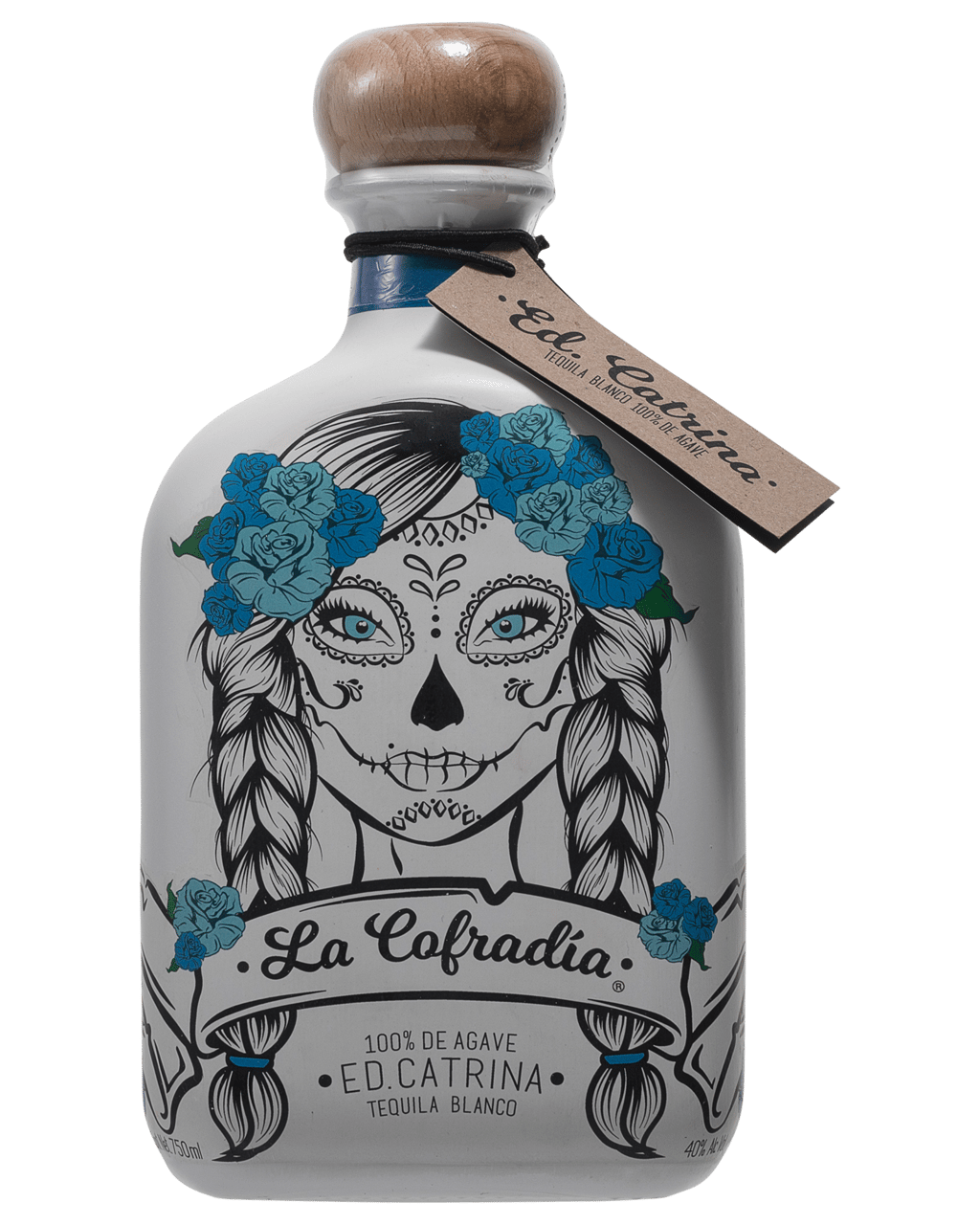 Buy La Cofradia Catrina Blanco Tequila - Glass Online @Lowest Price