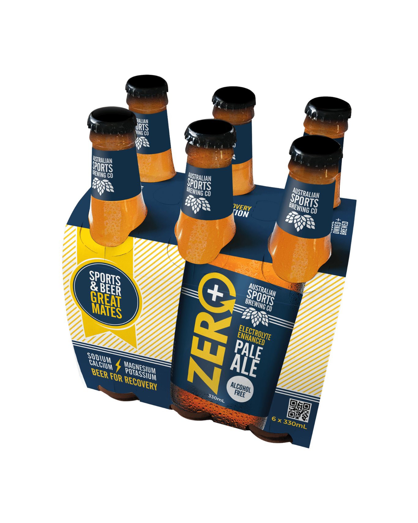 Buy Zero+ Sports Beer Non Alcoholic, Electrolyte Enhanced Pale Ale ...