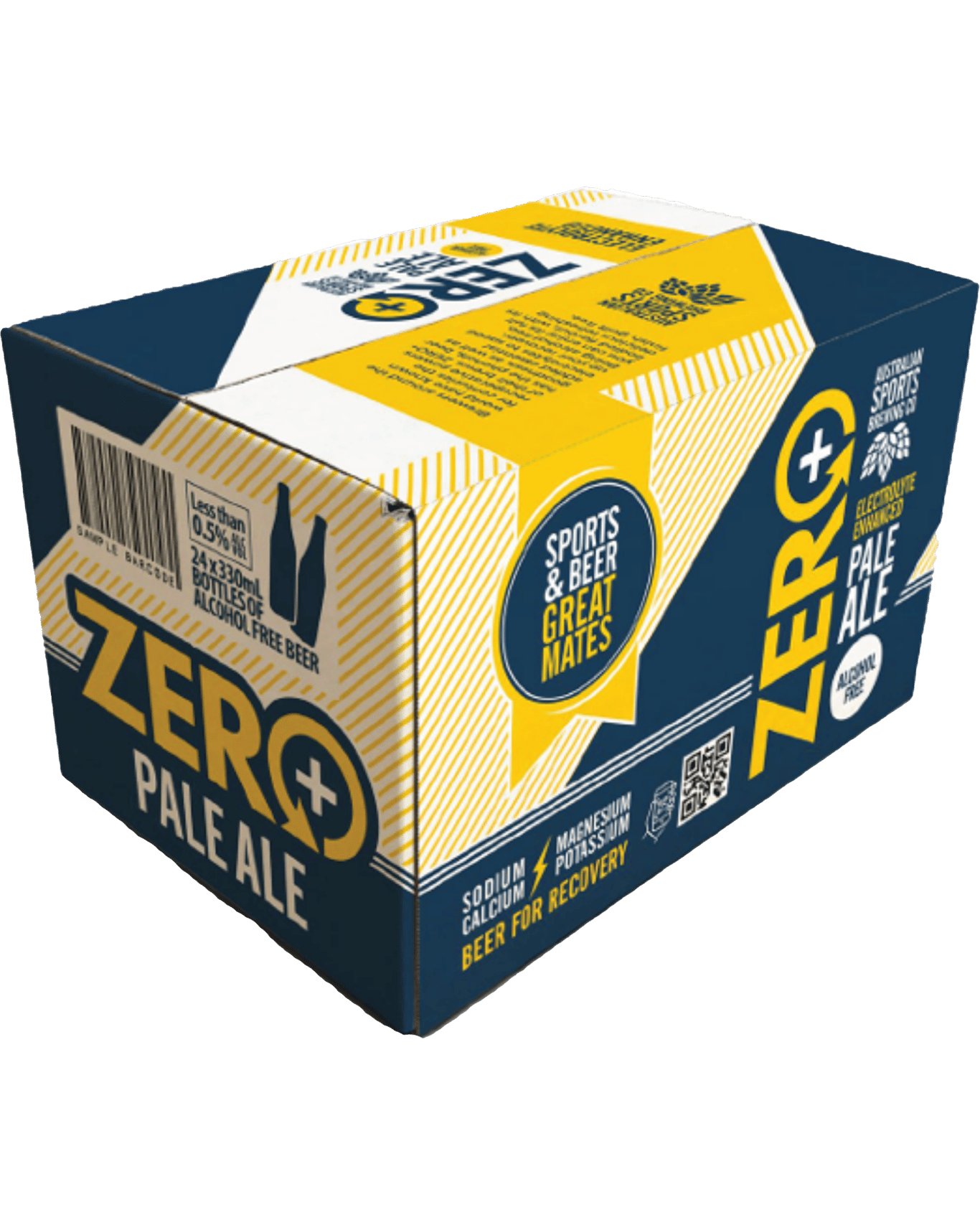 Buy Zero+ Sports Beer Non Alcoholic, Electrolyte Enhanced Pale Ale ...