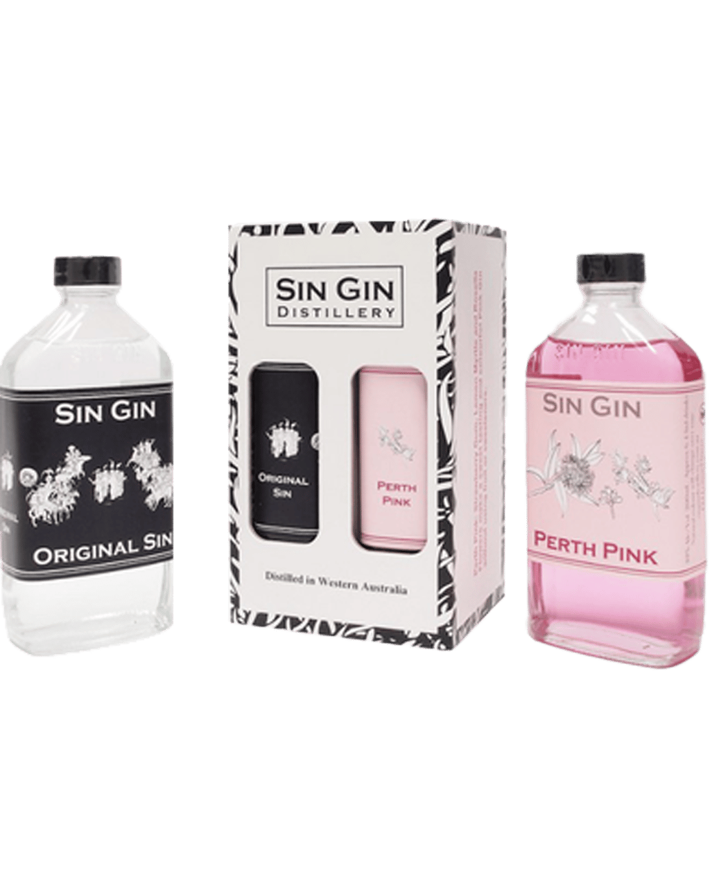 Buy Sin Gin Distillery Perth Pink And Original Sin Gift Pack 200ml ...