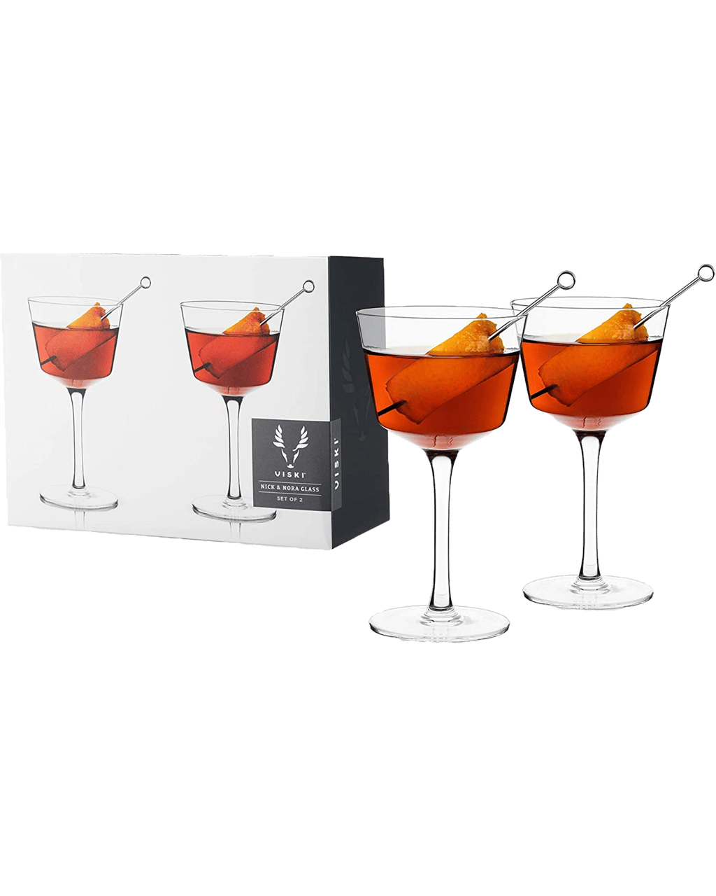 Viski Nick Nora Glasses Set Of 2 - Boozy Viski Nick Nora Glasses Set Of 2 - Boozy