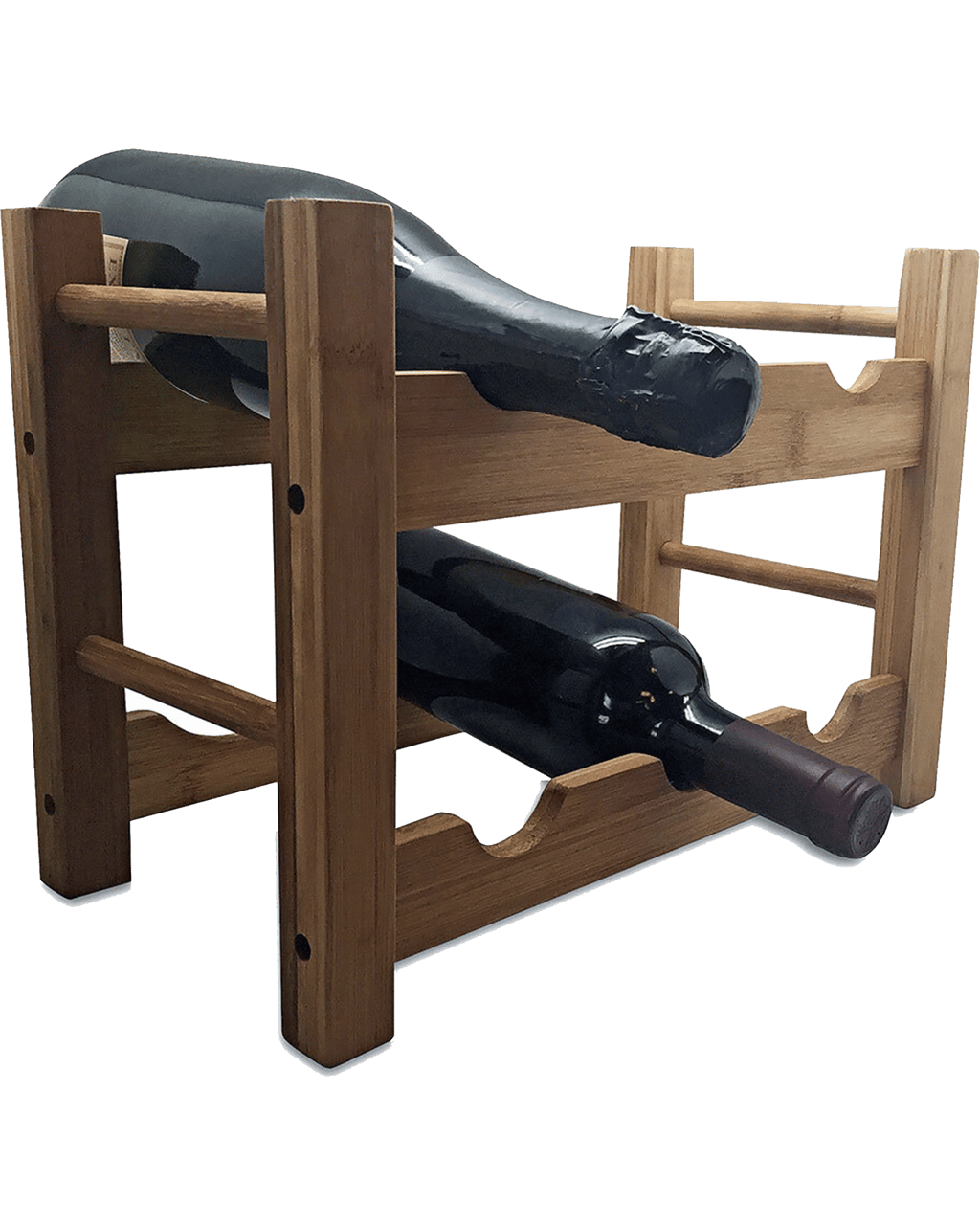 Buy Vin Bouquet Vin Bouquet 33cm Stackable Bamboo 6 Wine Bottles Wooden ...