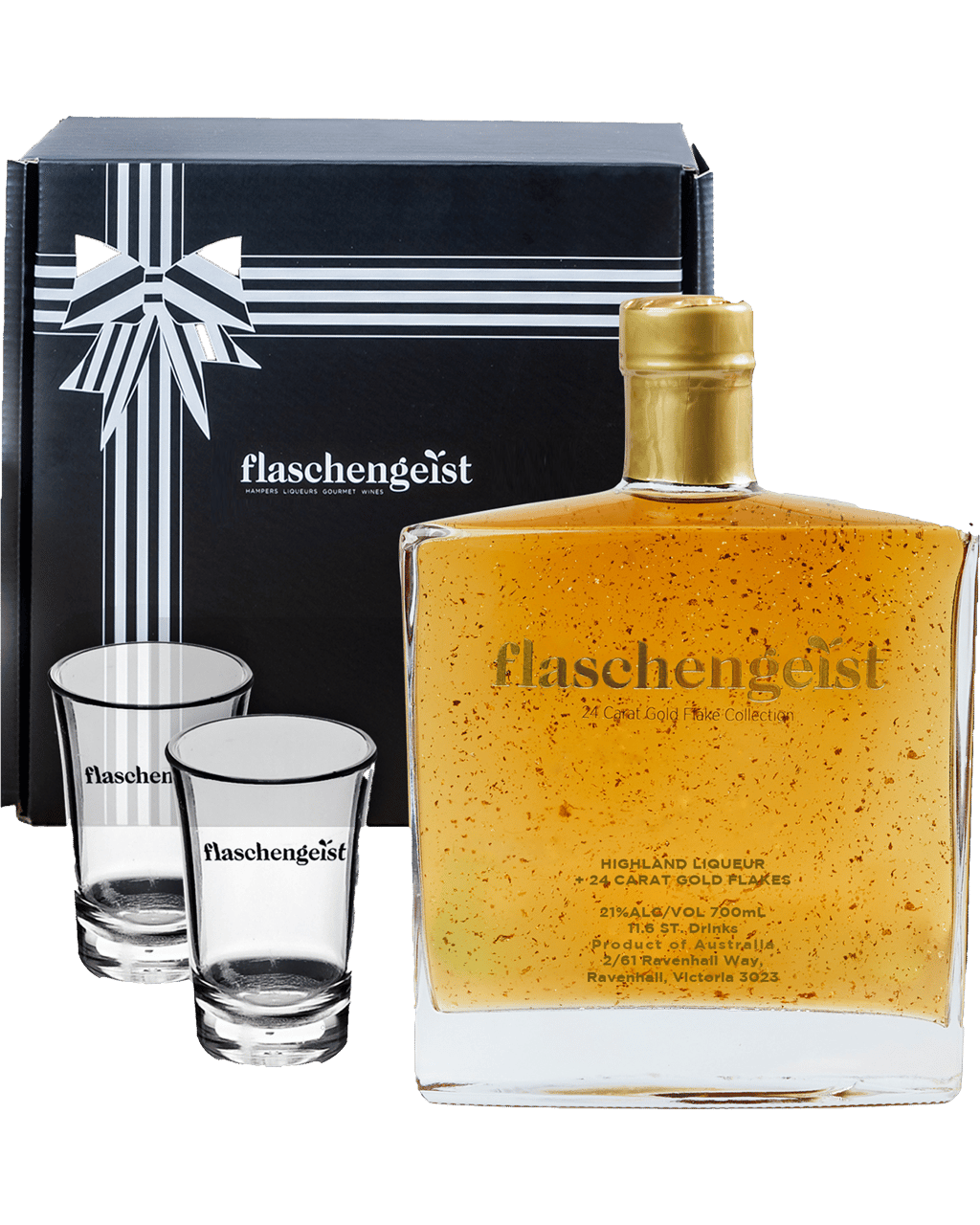 Flaschengeist Highland Liqueur Decanter With 24 Carat Gold Flakes Gift Flaschengeist Highland Liqueur Decanter With 24 Carat Gold Flakes Gift