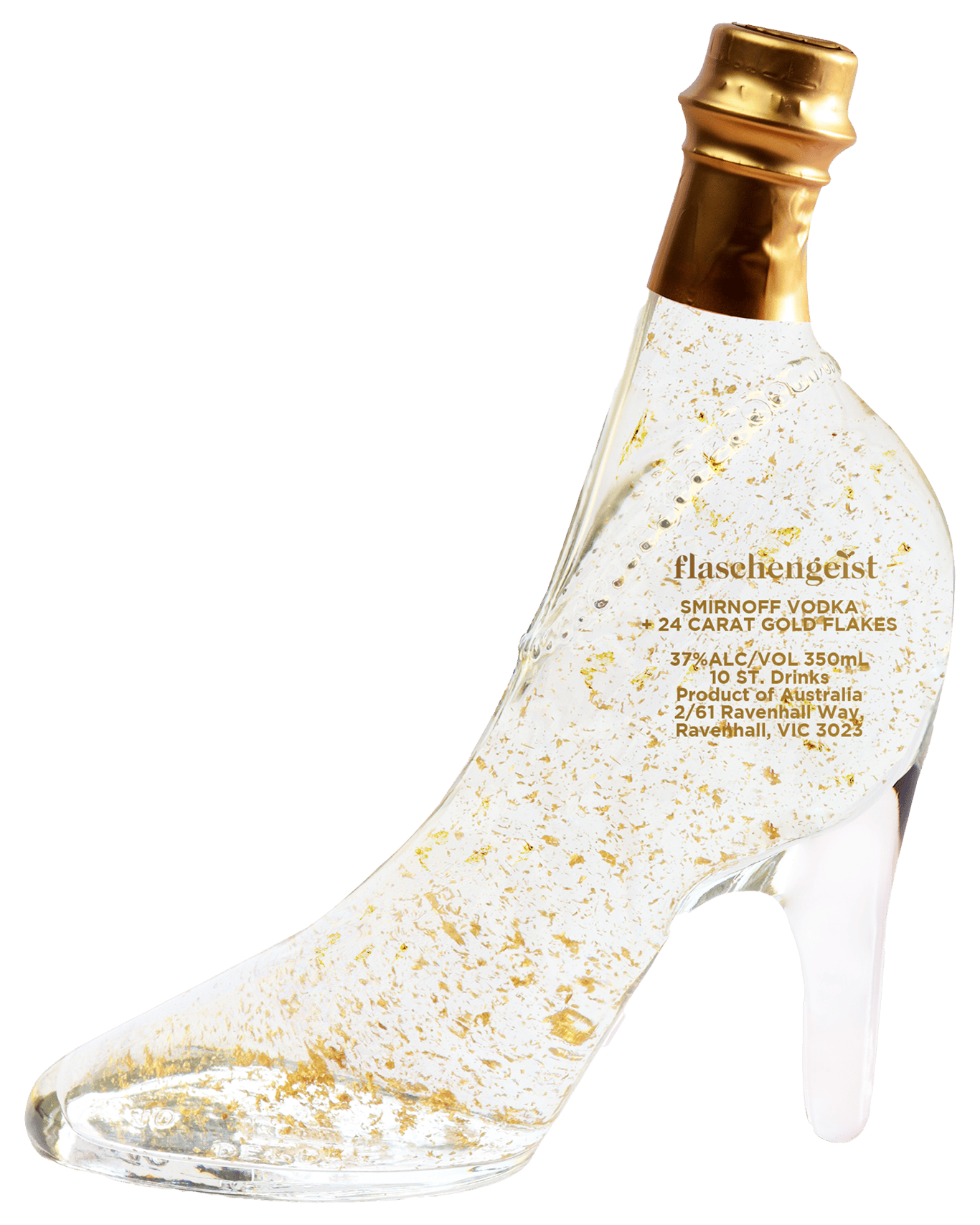 Buy Flaschengeist Shoe Bottle Smirnoff Red Label Vodka With 24 Carat ...