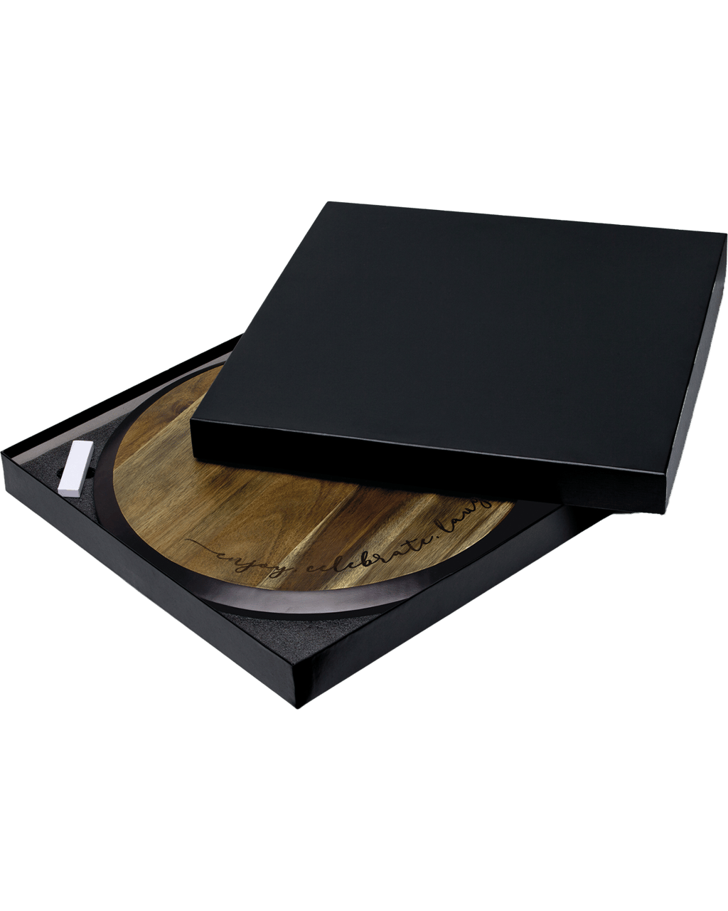 Buy Personalised Favours Large Acacia Wood Lazy Susan Gift Boxed ...