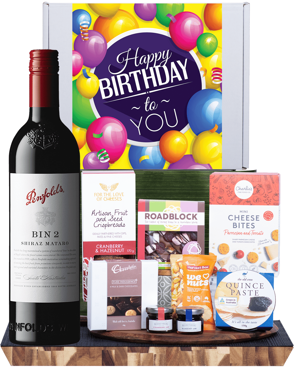 Buy Hamper World Penfolds Bin 2 Shiraz Mataro Birthday Gift Hamper ...