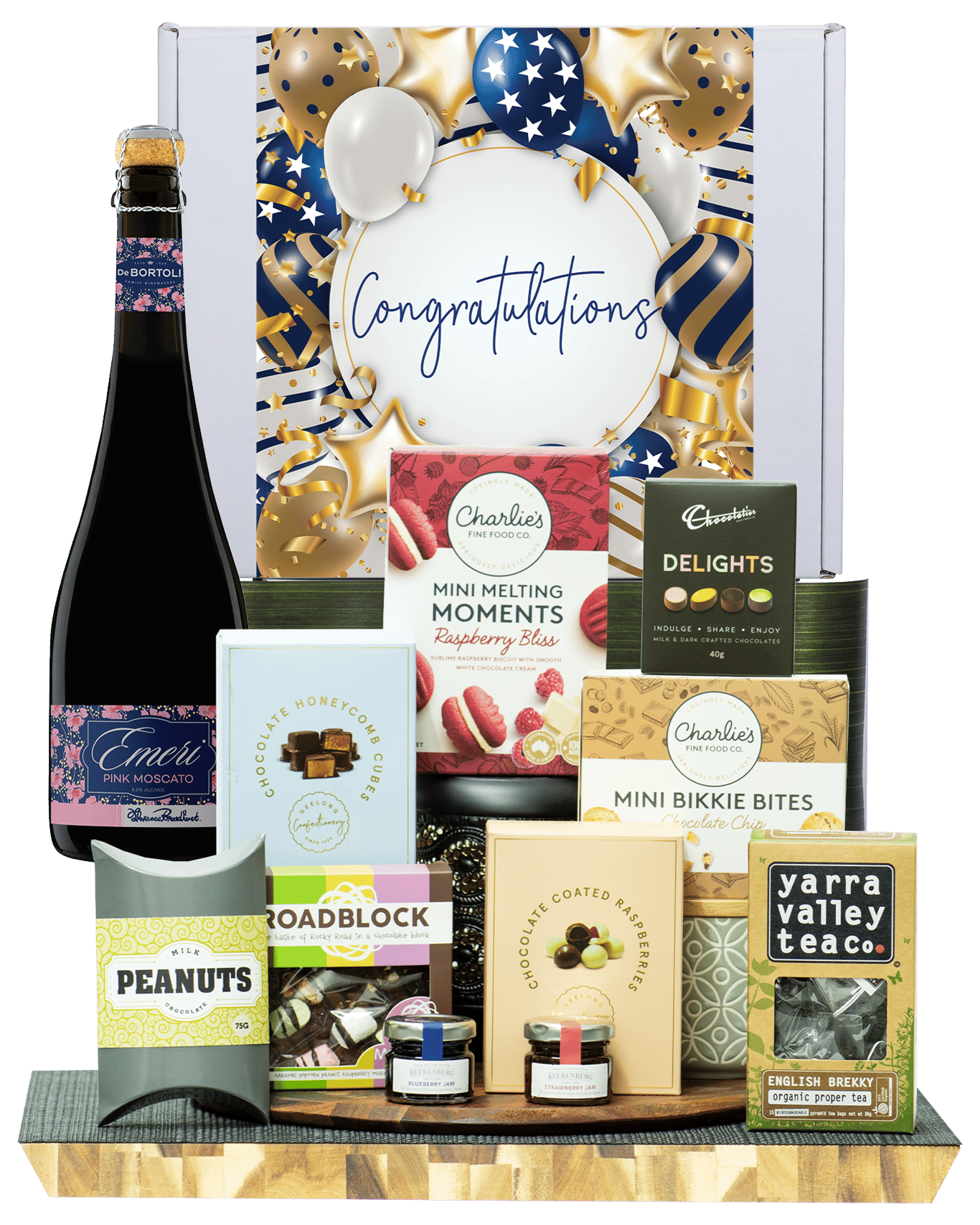 Buy Hamper World De Bortoli Emeri Moscato Congratulations Gift Hamper ...