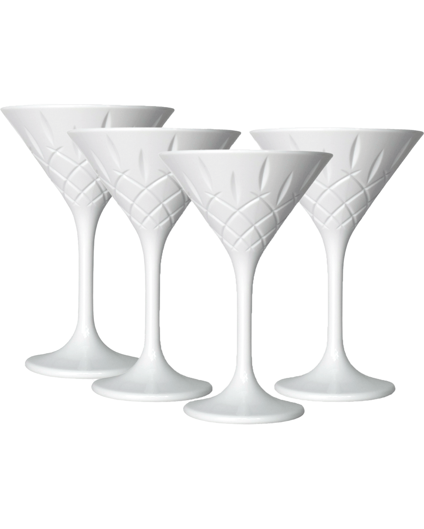 Buy D-still Drinkware Unbreakable White Hamptons Diamond Cut Martini ...