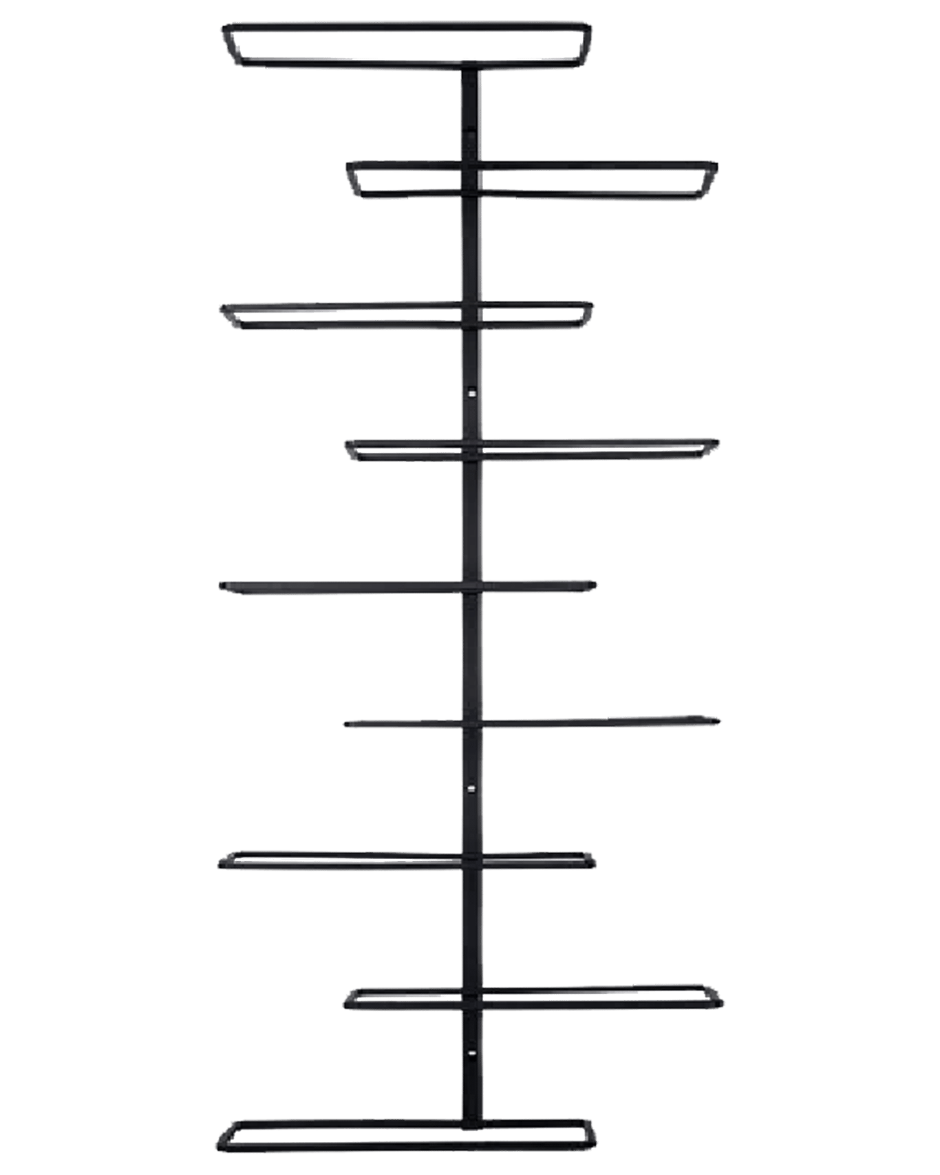 Buy Home Bars Walter Wine Rack Wall Mounted – Black Metal – 9 Bottles ...