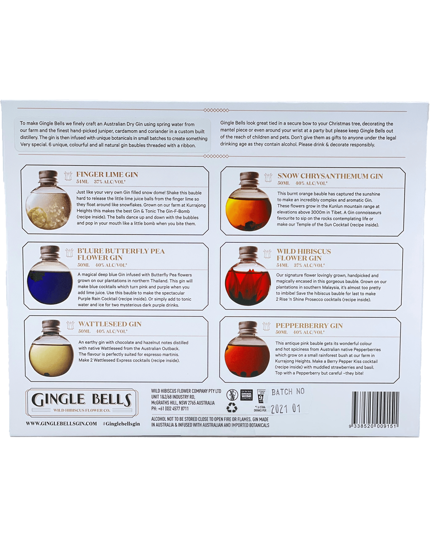 Buy Gingle Bells Gin Baubles Gift Pack 50ml Online @Lowest Price