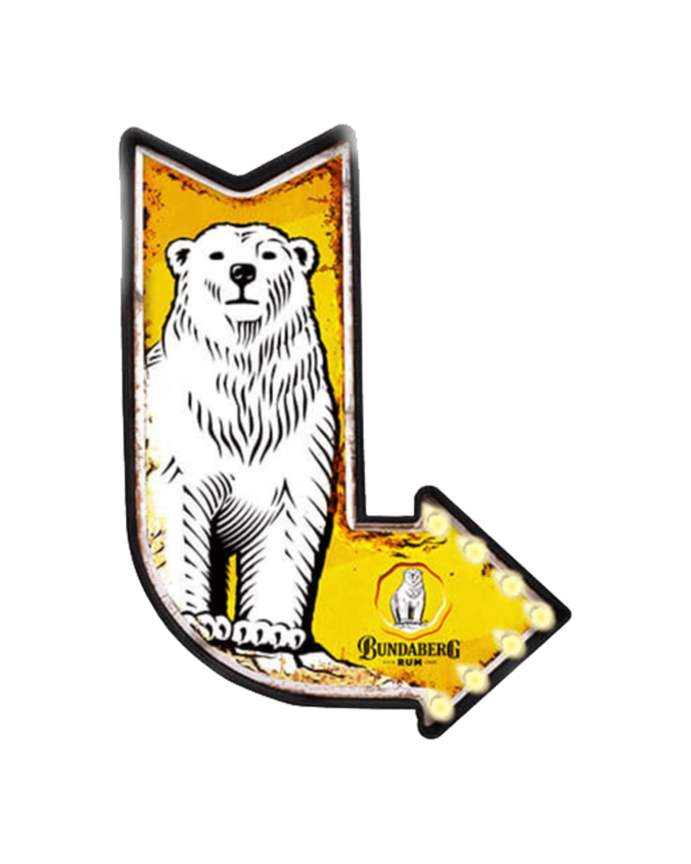 Buy Bundaberg Rum Bear Large Light Up Tin Bar Sign Online @Lowest Price