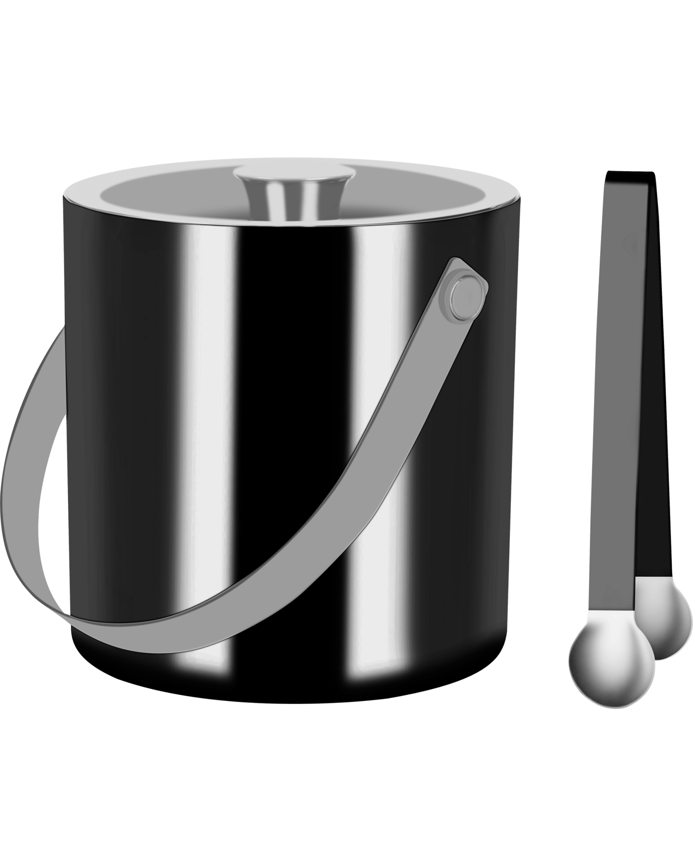 Buy Zanzi Double Wall Ice Bucket W/ice Tong 150mm Gun Metal Ext Online ...