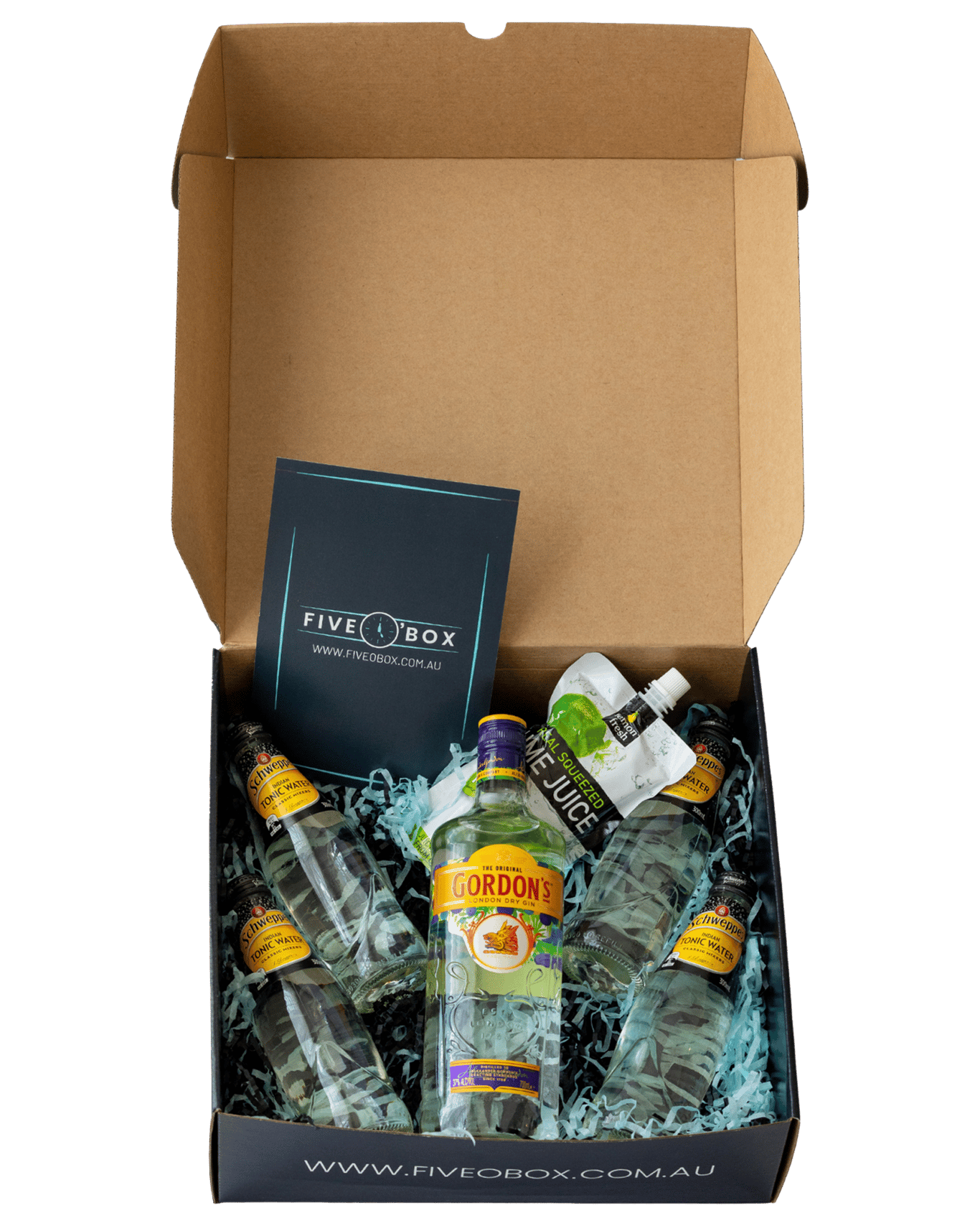 Buy Five O'box Gin And Tonic Cocktail Kit Gift Box - Gordon's Dry Gin ...